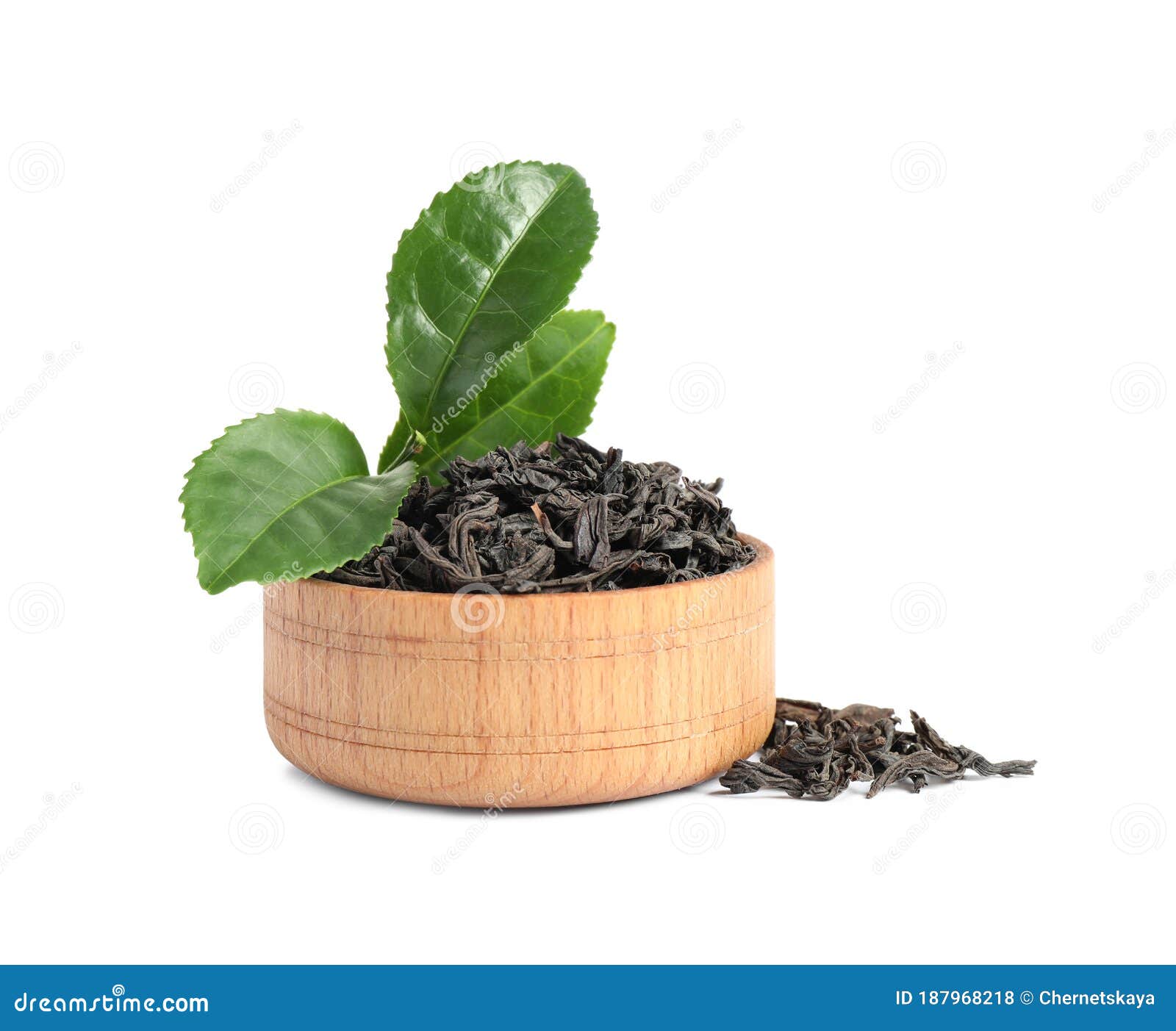 Dry and Fresh Tea Leaves Isolated Stock Photo - Image of herbal, leaf ...