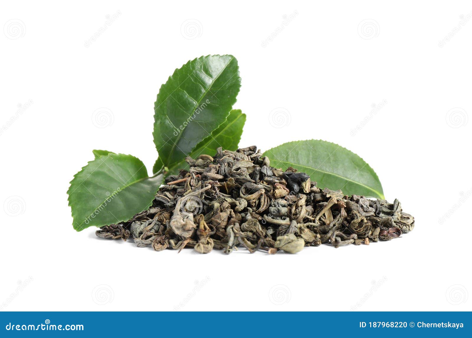 Dry and Fresh Tea Leaves Isolated Stock Photo - Image of herb, isolated ...