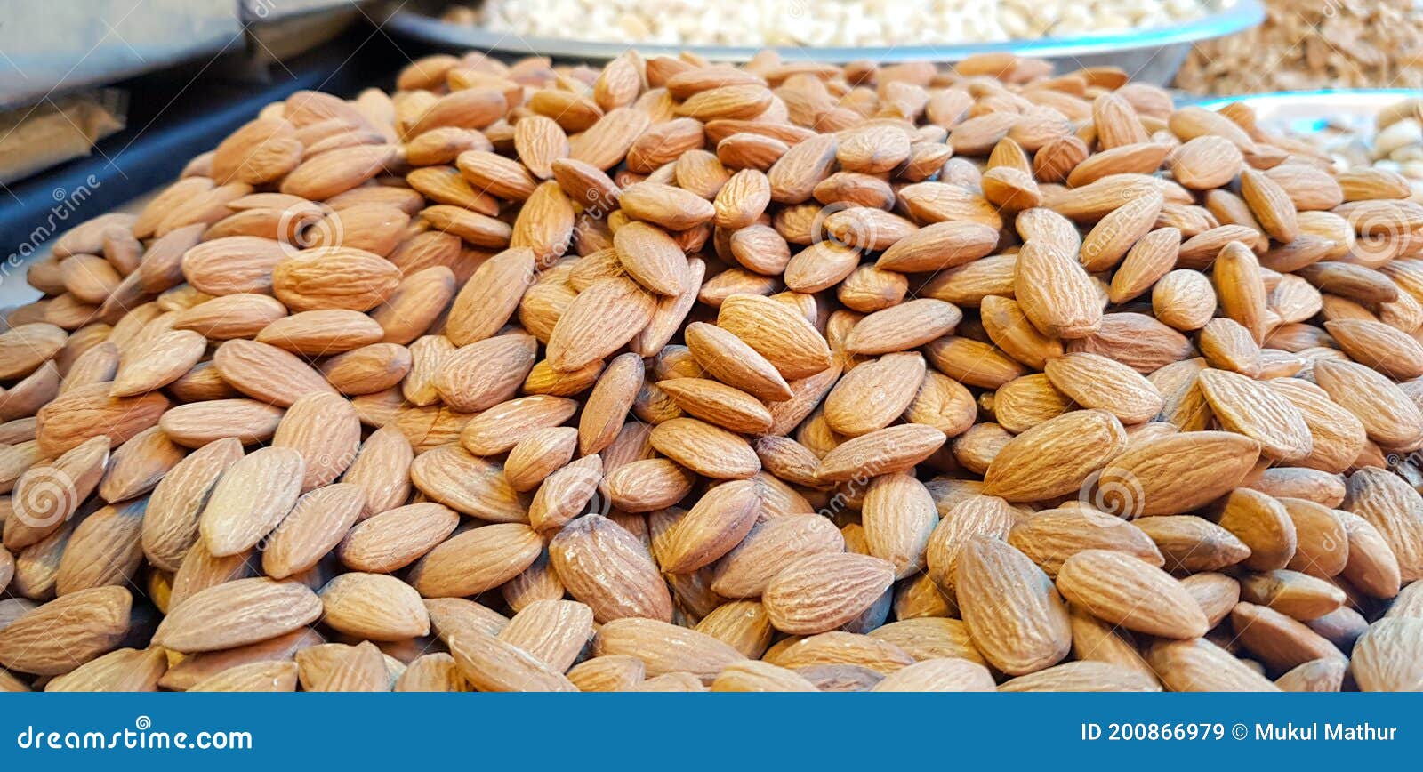 Dry Fruit Almonds for All Auspicious and Festival Days Stock Image ...