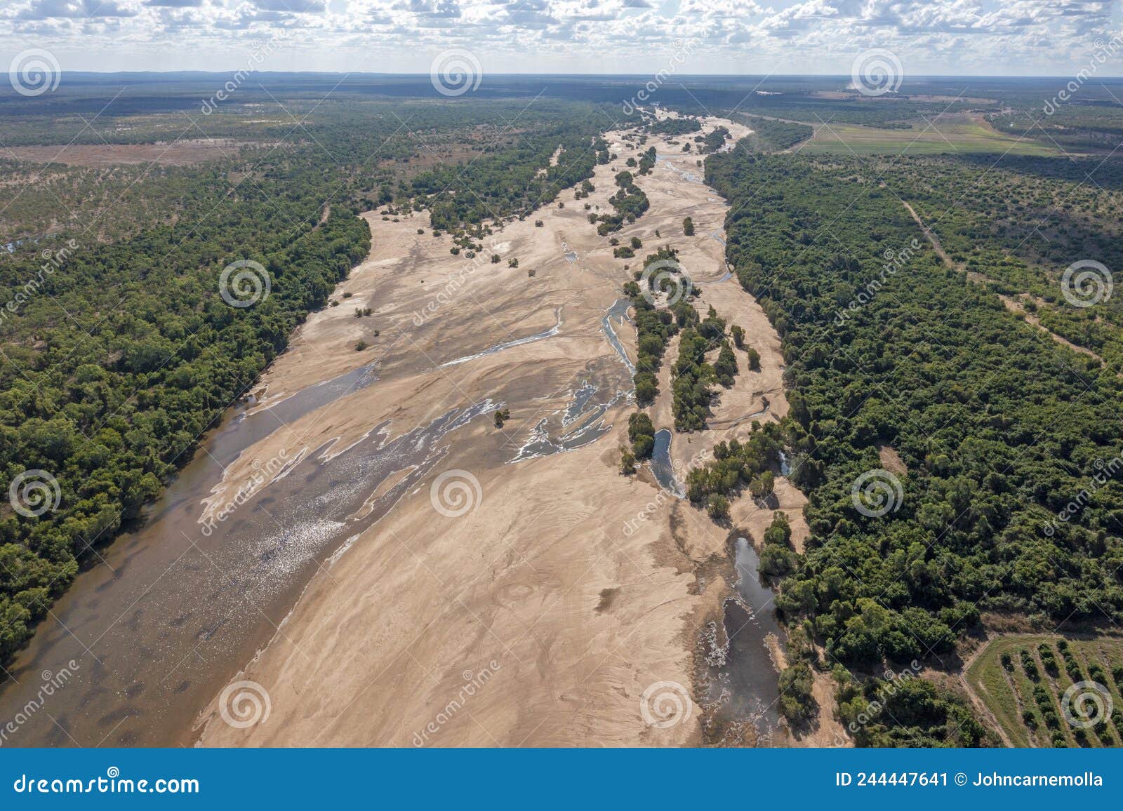 The dry Gilbert river. stock image. Image of river, wide - 244447641