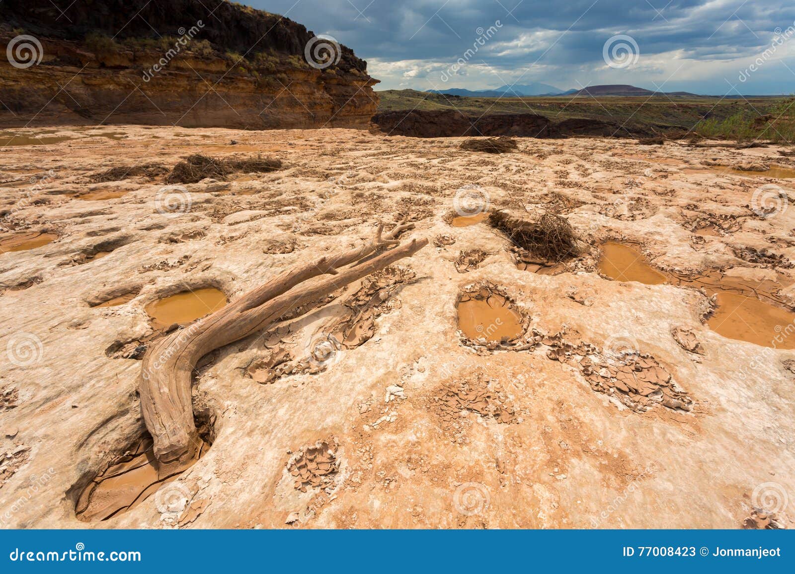 Dry Grand Falls Arizona stock image. Image of getaway - 77008423
