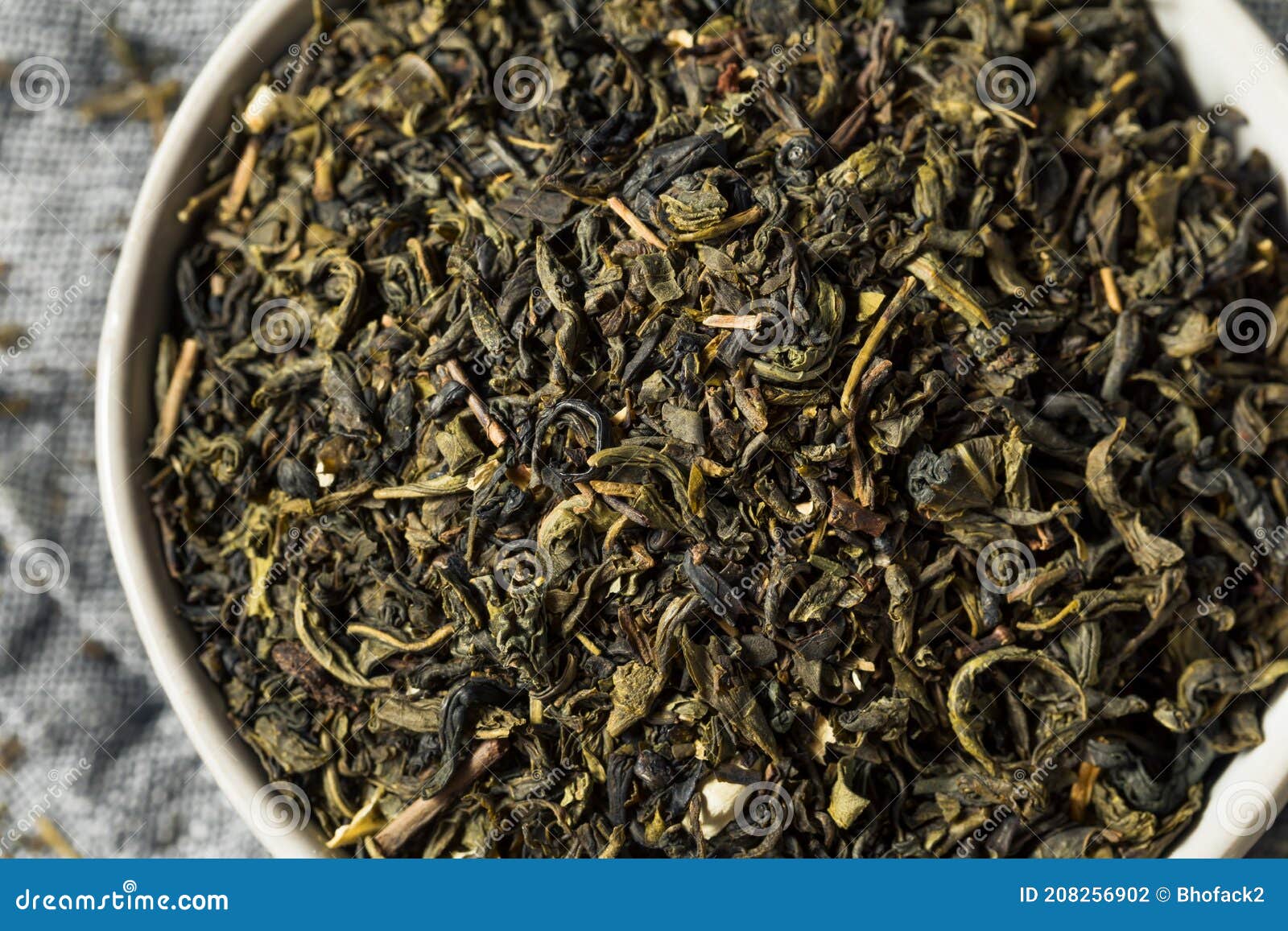 Dry Green Organic Tea Leaves Stock Photo - Image of drink, leaf: 208256902