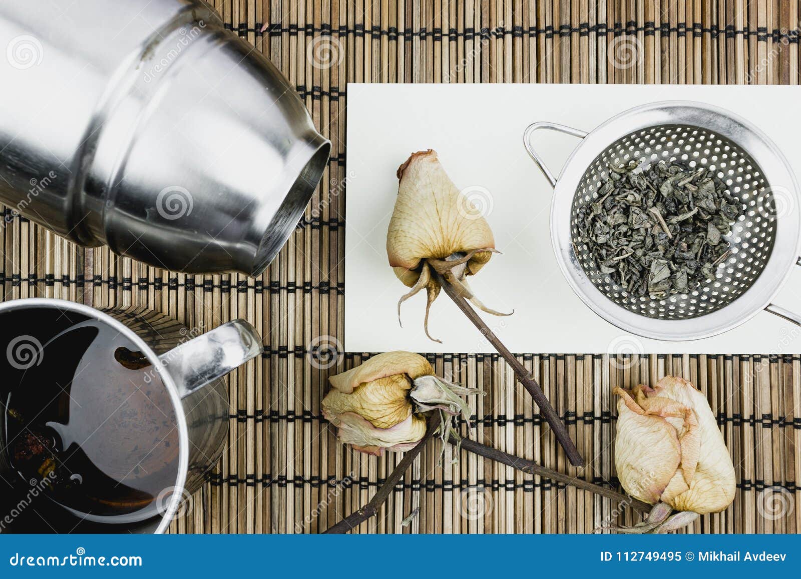 Dry Green Tea. Objects for Tea Stock Image - Image of spoon, plant ...