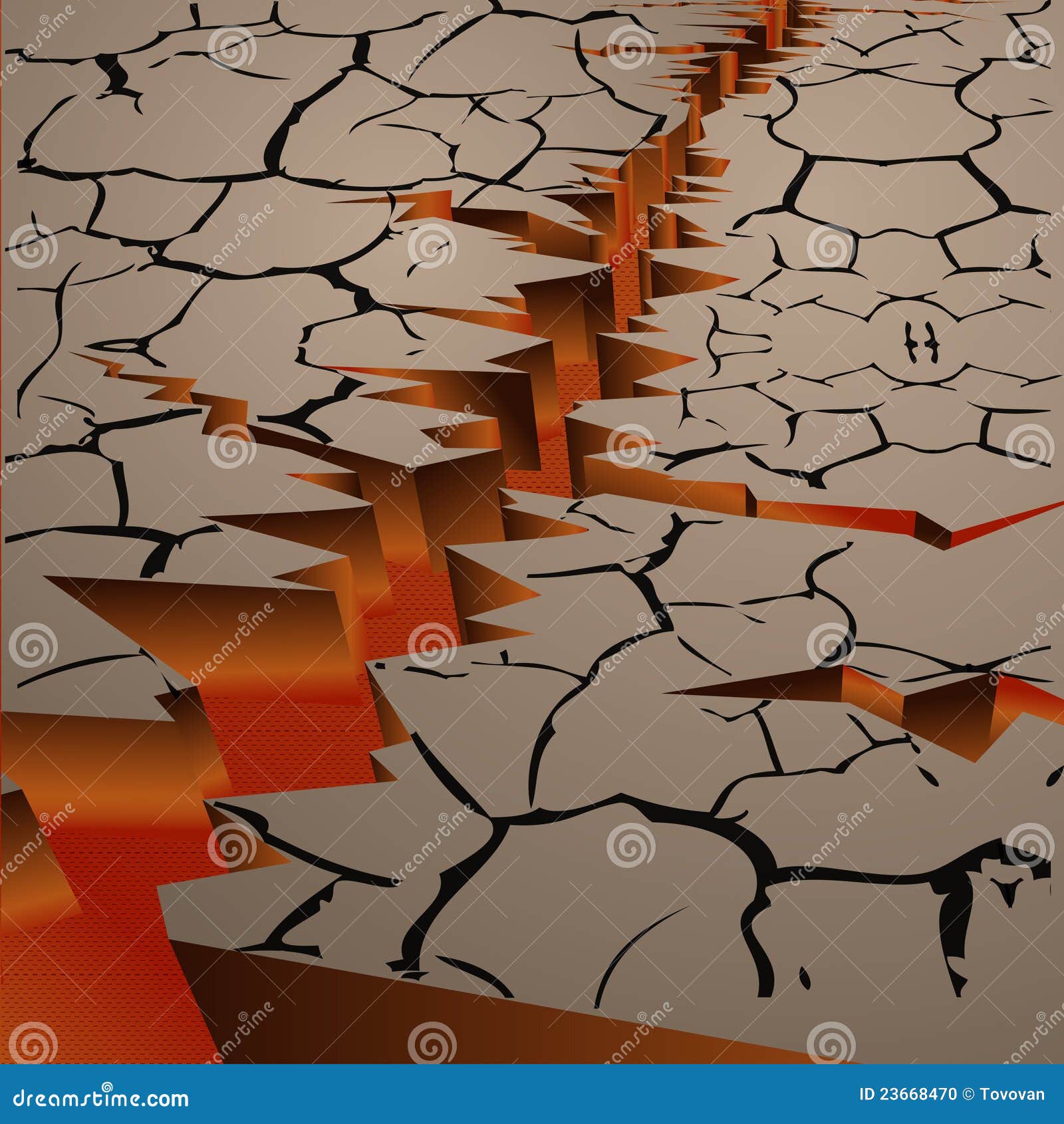 Dry ground stock vector. Illustration of magma, ground - 23668470