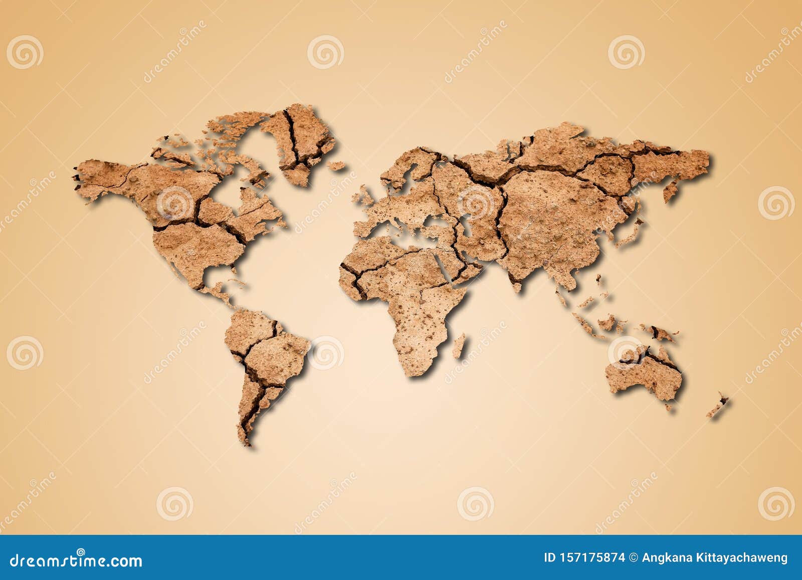 Dry Ground World Map with Background. Stock Illustration - Illustration ...