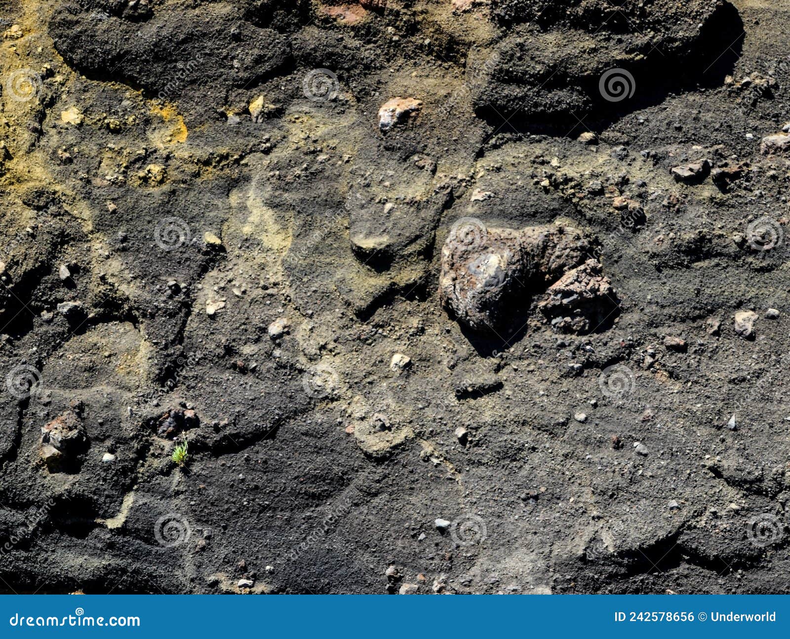 Dry Hardened Volcanic Lava stock photo. Image of background - 242578656