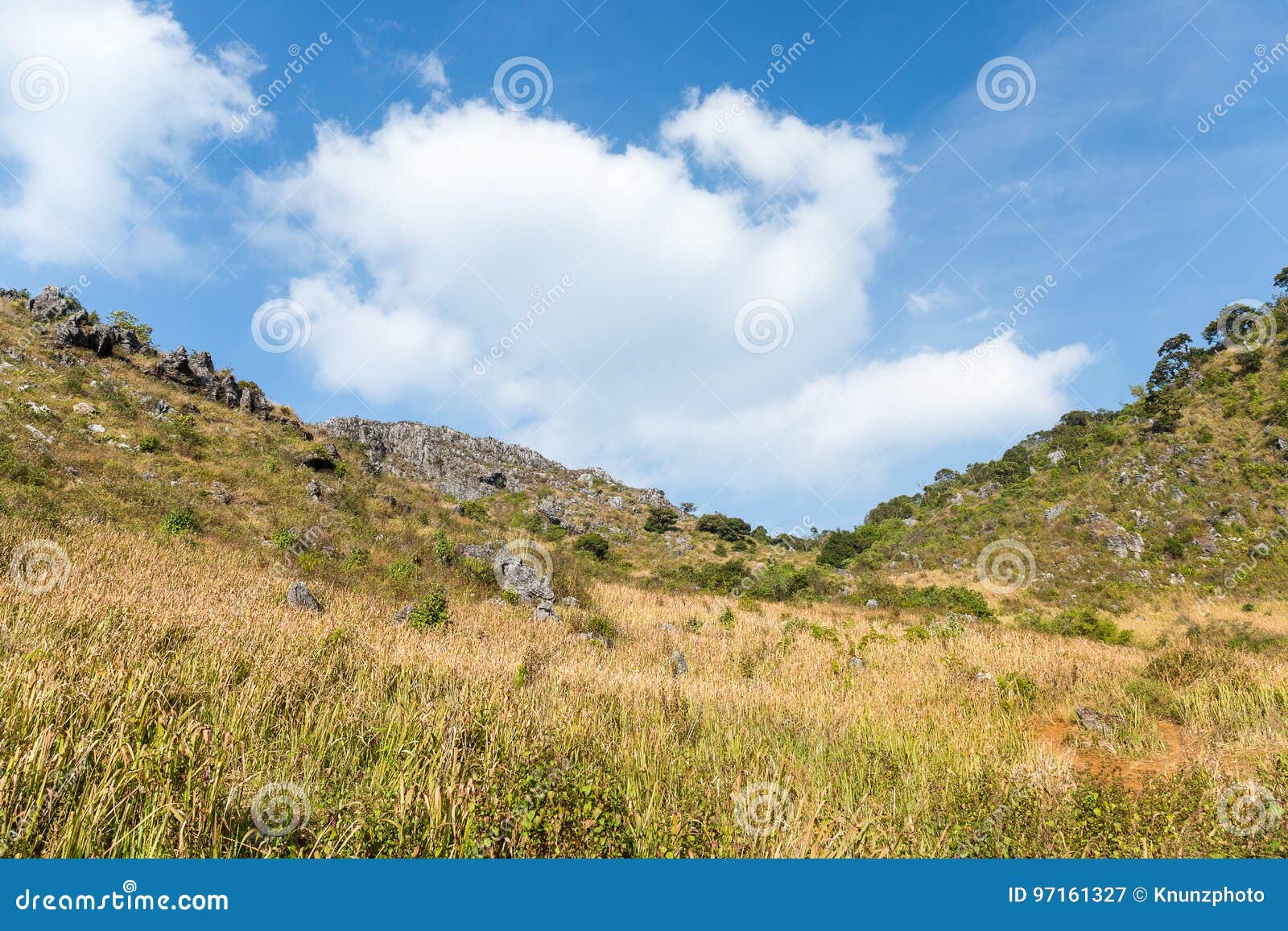 Dry hill with clear sky stock image. Image of background - 97161327