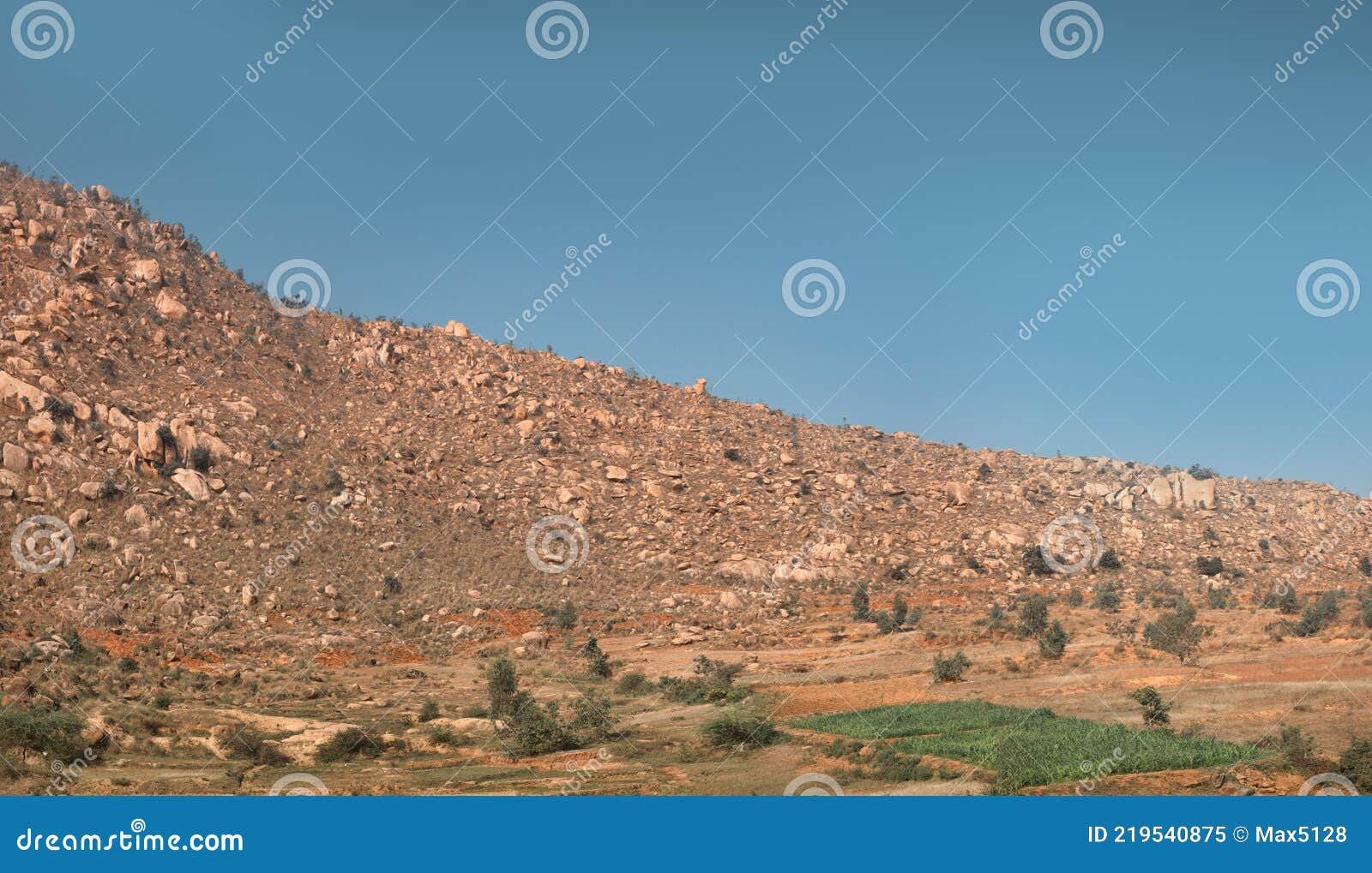 Dry Hills and Fields in the Area of the Deccan Plateau Stock Image ...