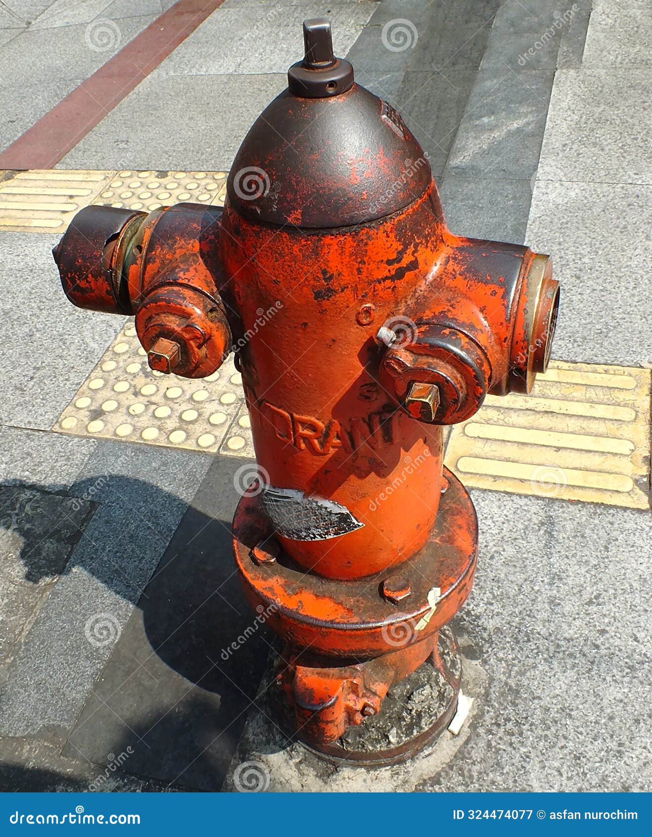 Dry Hydrants for Fire Fighting. the Hydrant is Yellow with Some Rust ...