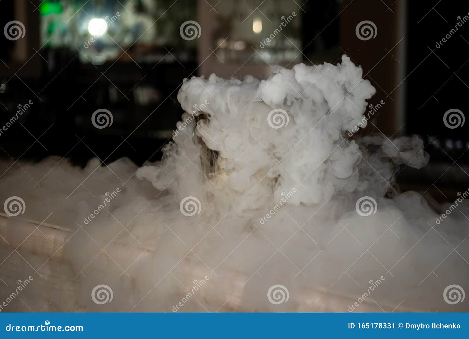 Dry Ice Evaporates and Gives a Thick Fog Stock Image - Image of spreads ...