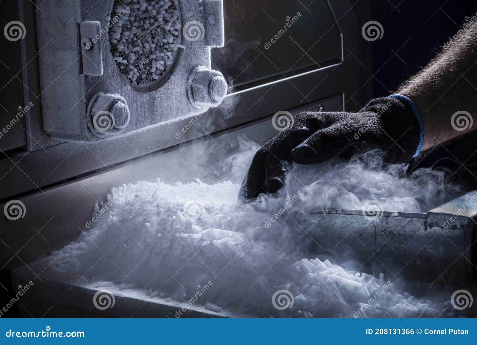 Dry ice in production stock photo. Image of medical - 208131366