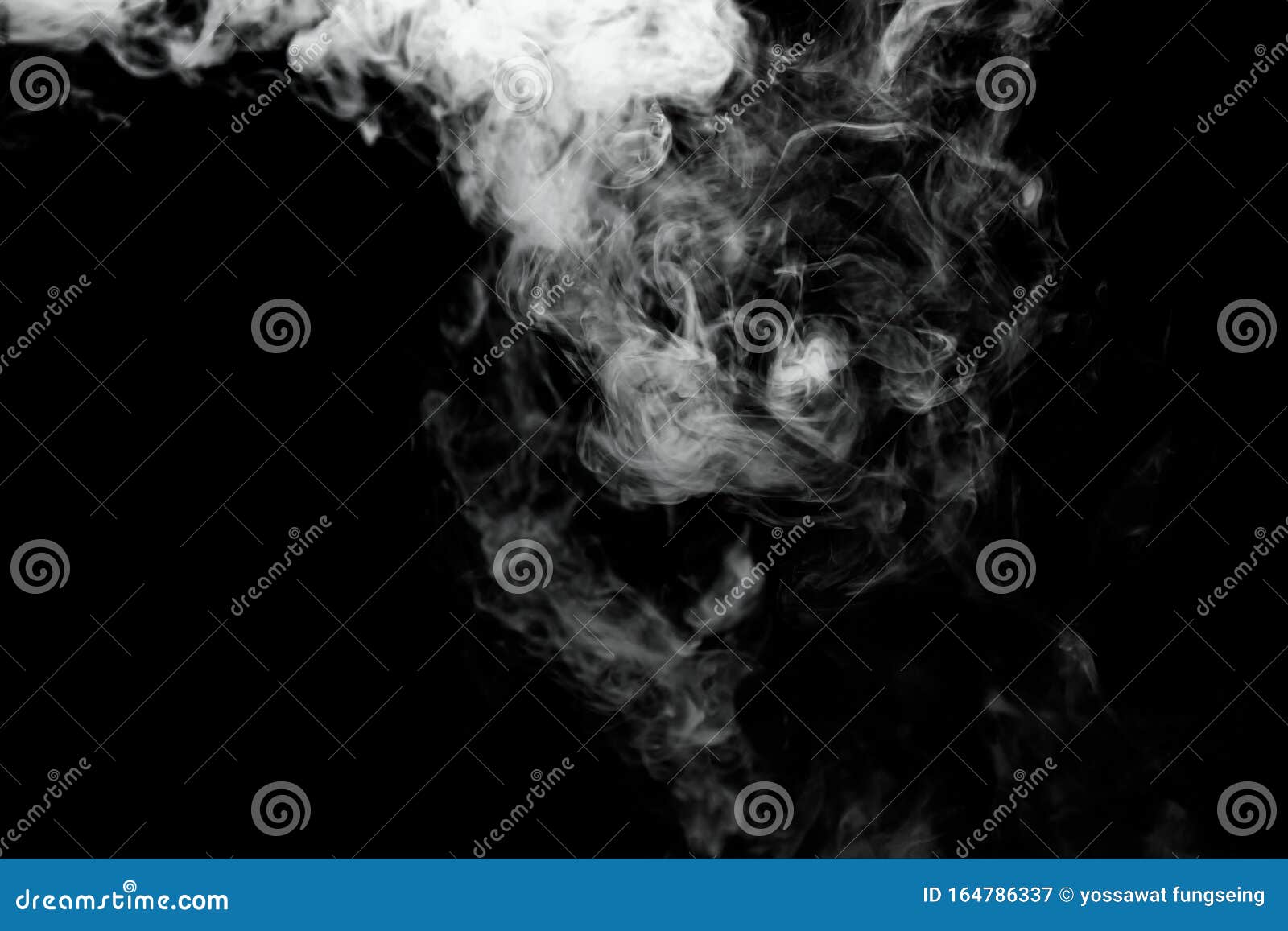 Dry Ice Smoke Floating in the Air, Black Background Stock Image - Image ...