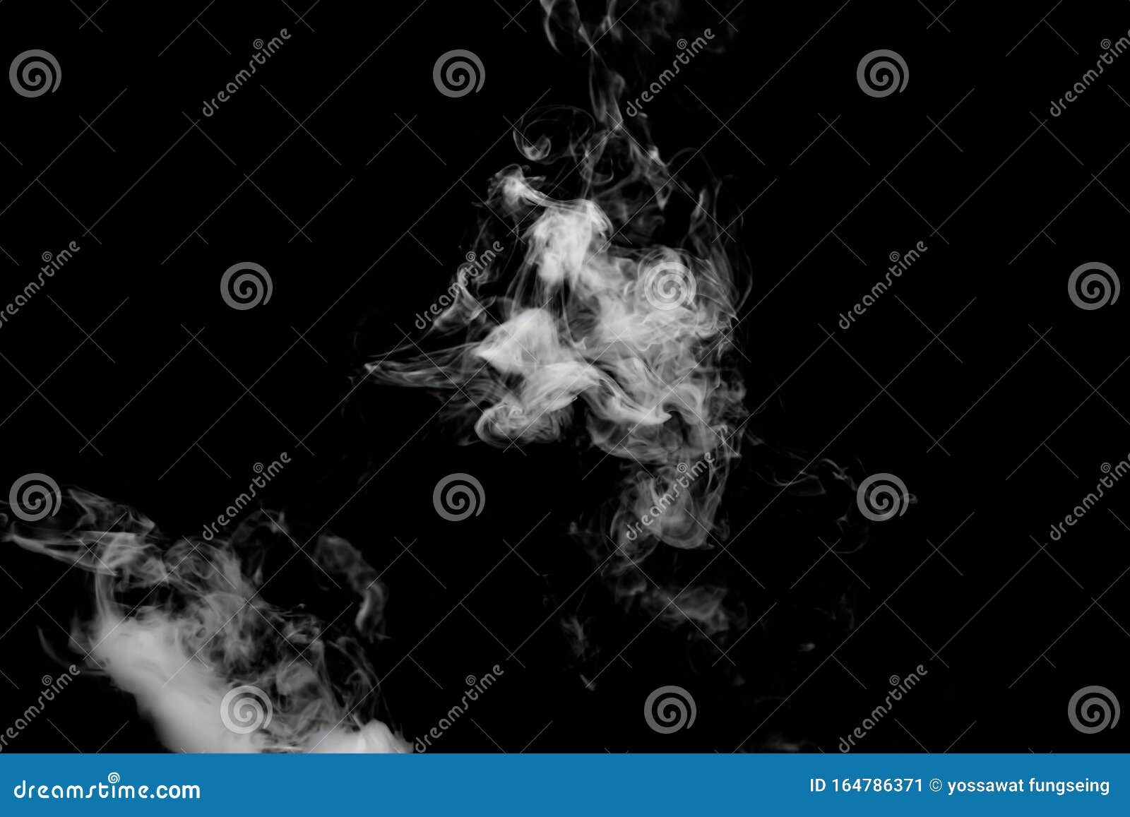 Dry Ice Smoke Floating in the Air, Black Background Stock Image - Image ...