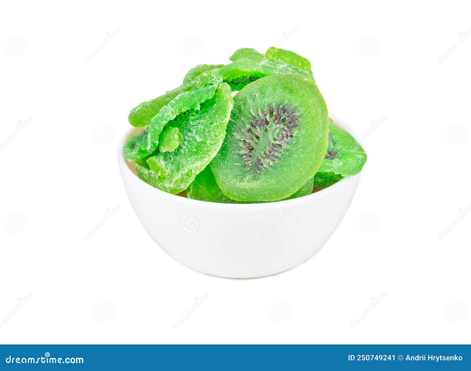 Dry kiwi slices in a bowl stock image. Image of homemade - 250749241