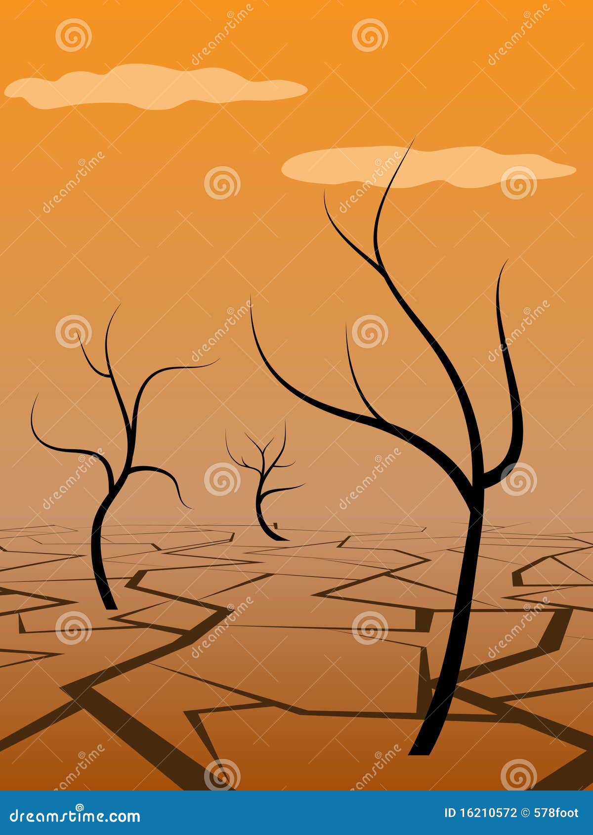 Dry land stock vector. Illustration of summer, vector - 16210572