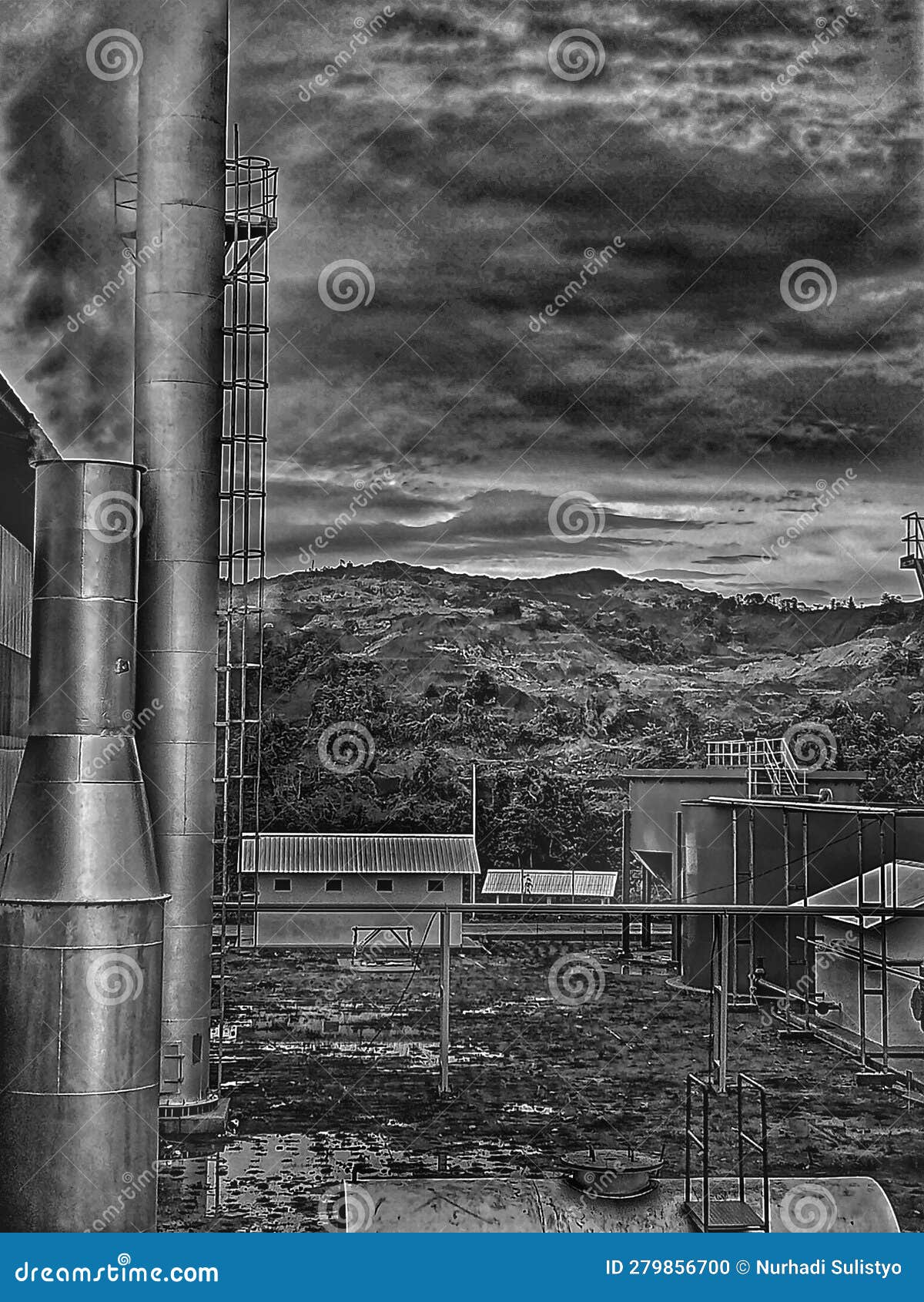 Dry land air pollution stock photo. Image of pollution - 279856700