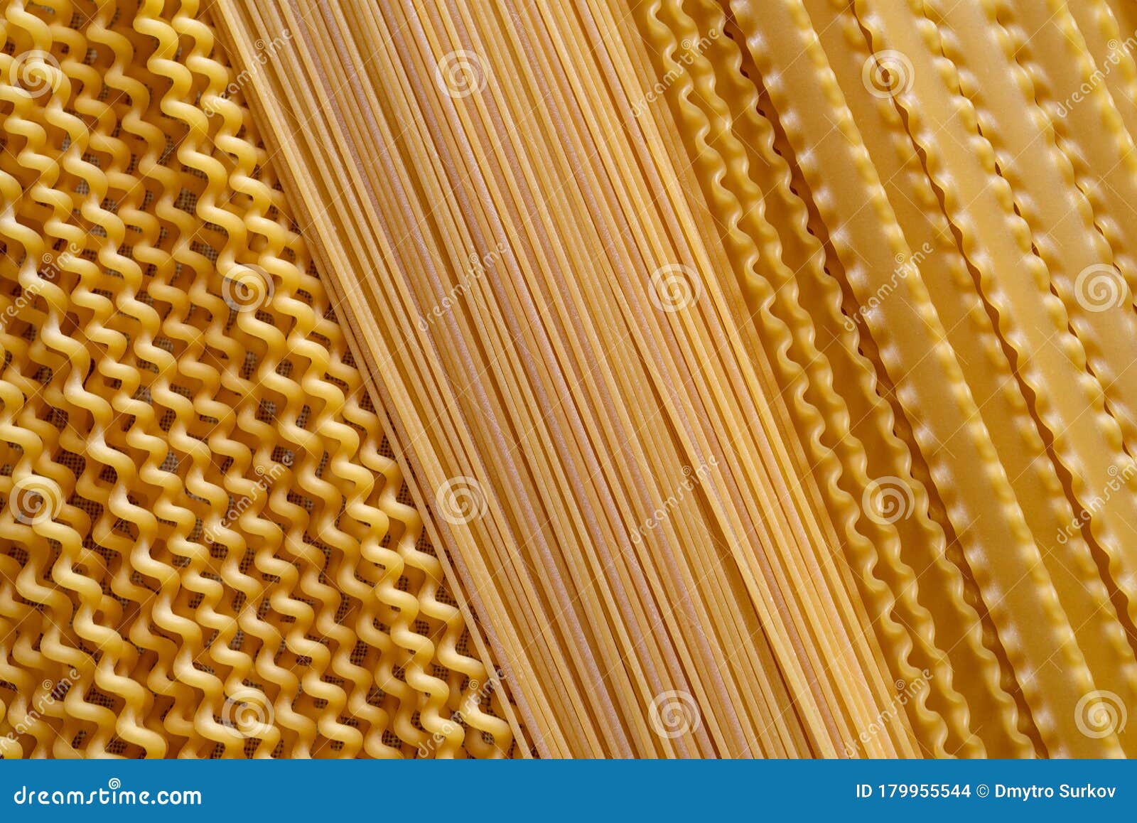 Dry Long Cut Pasta of Different Types Stock Photo - Image of healthy ...