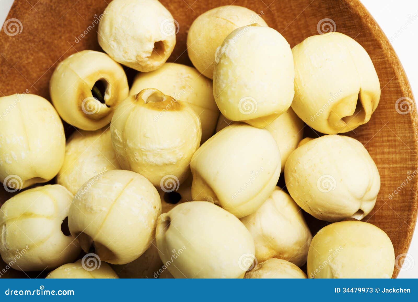 Dry Lotus Seed in Wooden Tablespoon Stock Image - Image of wooden, seed ...