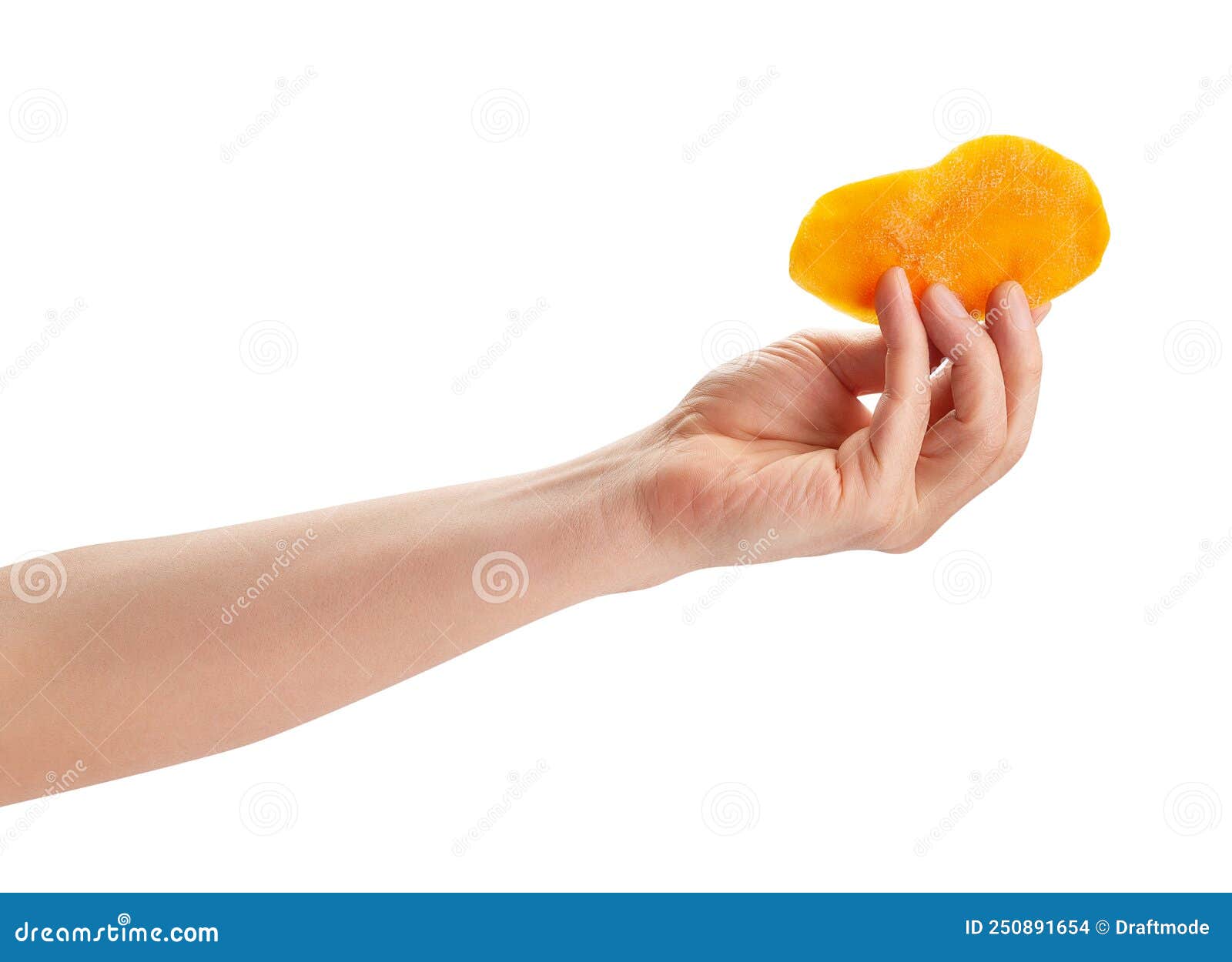Dry mango in hand stock photo. Image of nutrition, side - 250891654