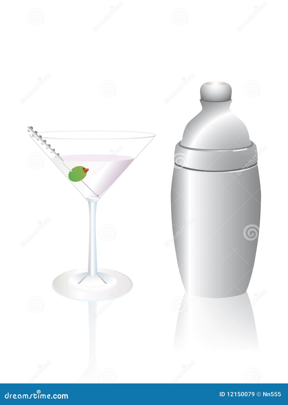 Dry martini cocktail stock vector. Illustration of celebration - 12150079