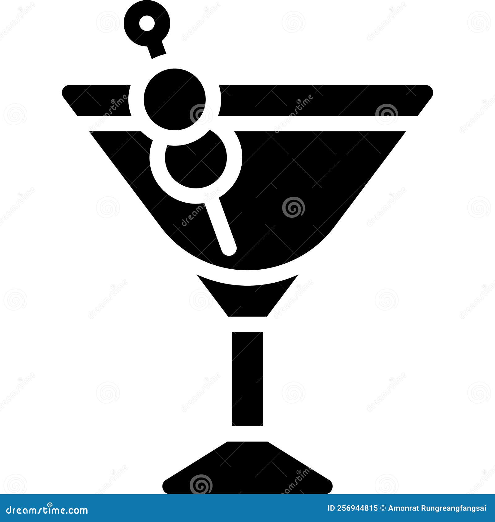 Dry Martini Cocktail Icon, Alcoholic Mixed Drink Vector Stock Vector ...