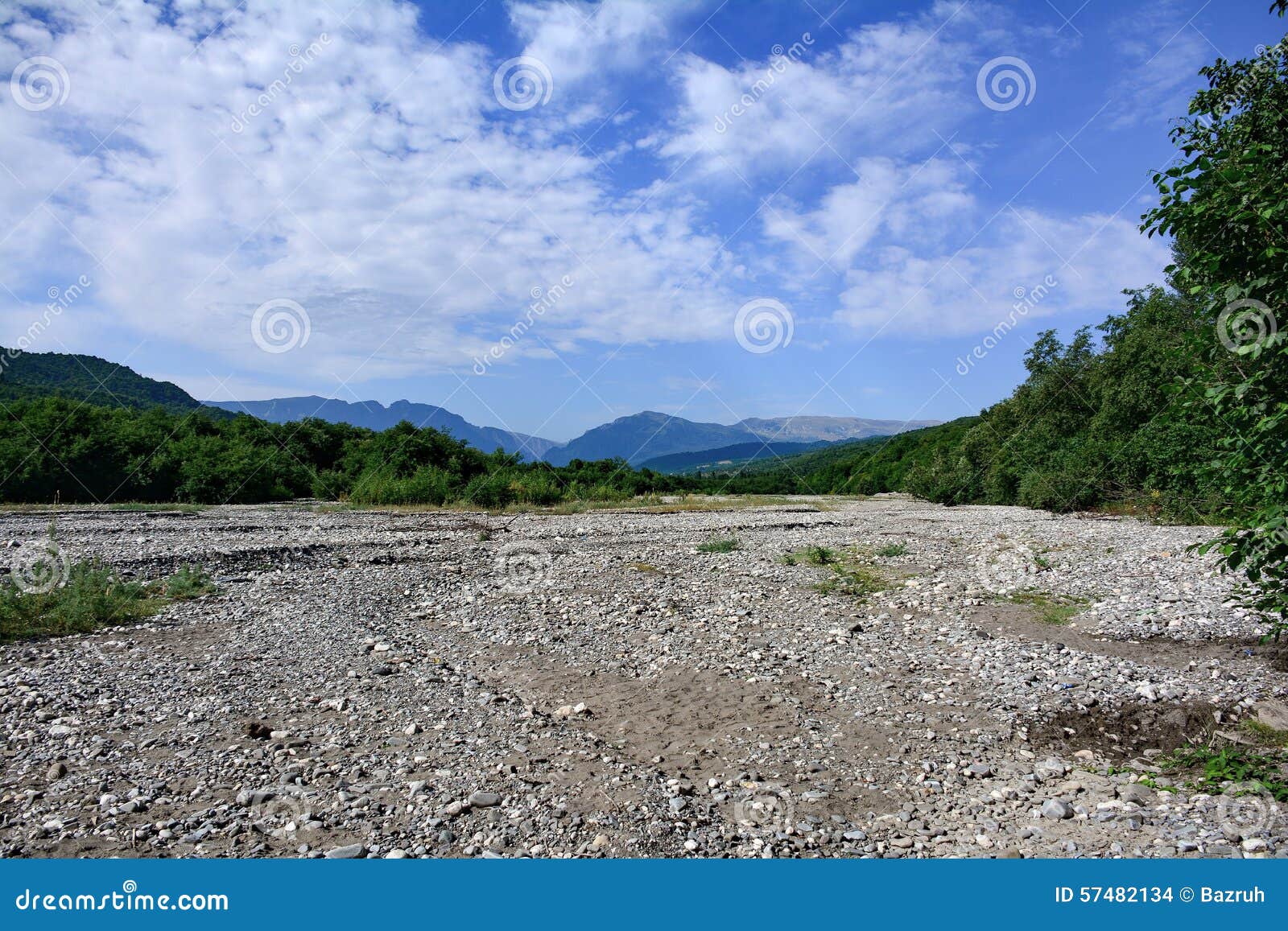 Dry Mountain River, Landscape Stock Photo - Image of morning, motion ...