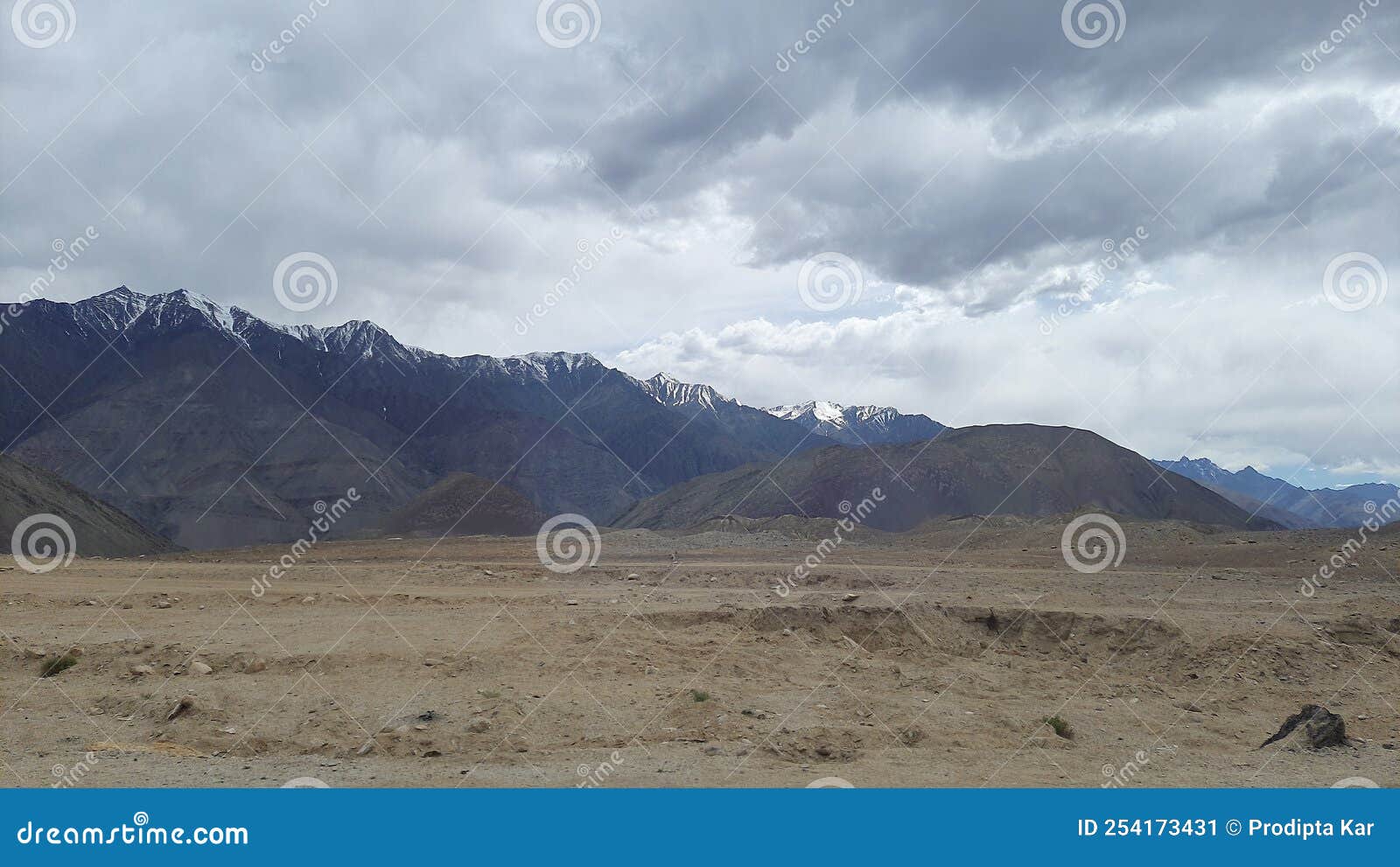 Dry Mountain Full of with Snow Stock Image - Image of hill, badlands ...