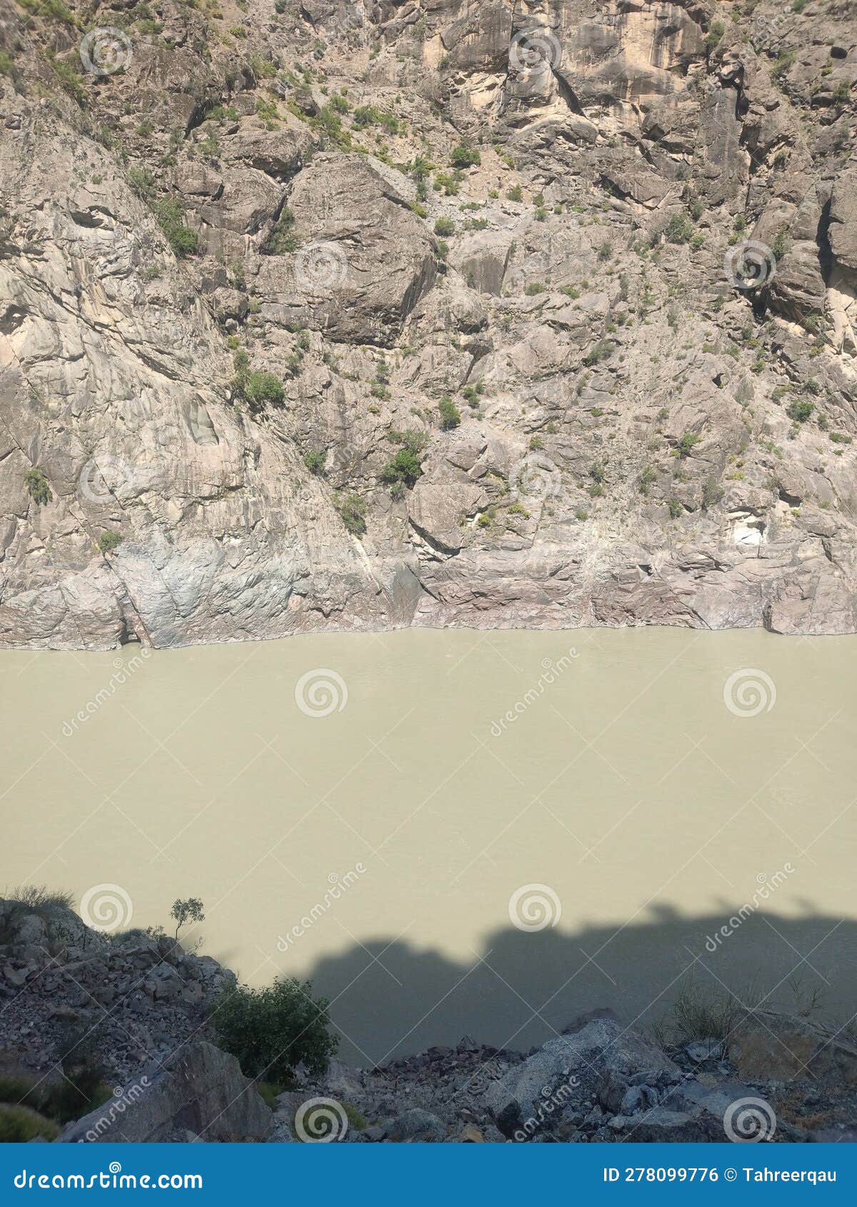 Dry Mountains and River Indus Stock Photo - Image of mighty, indus ...