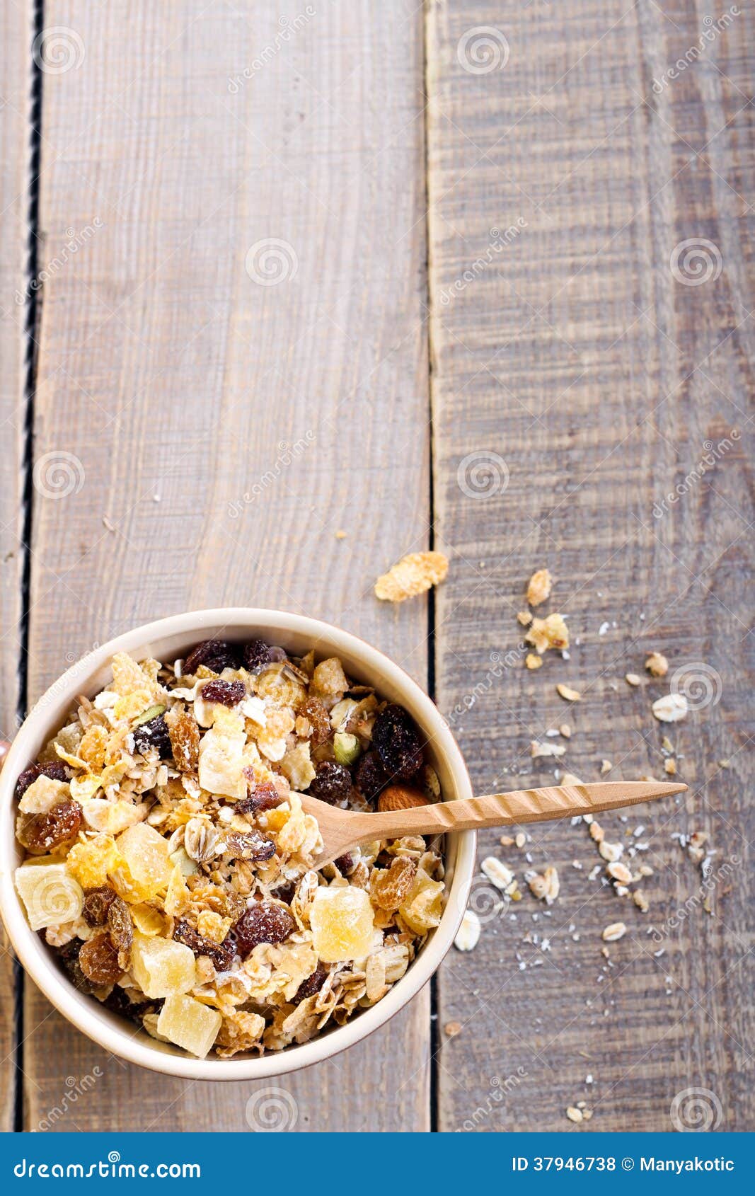 Dry muesli mix stock photo. Image of fruit, ingredient - 37946738