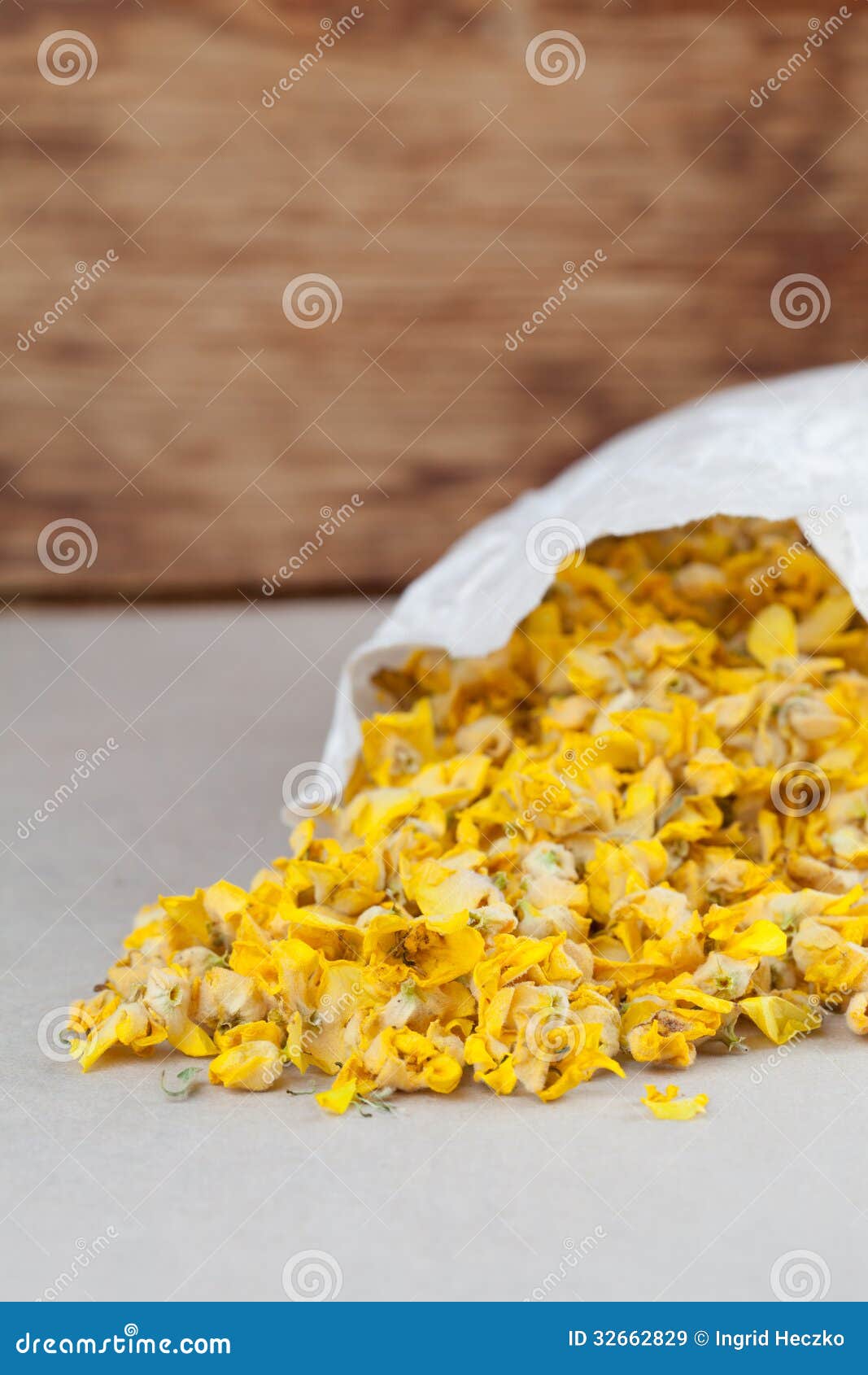 Dry Mullein Flowers in a Paper Bag Stock Image - Image of closeup ...