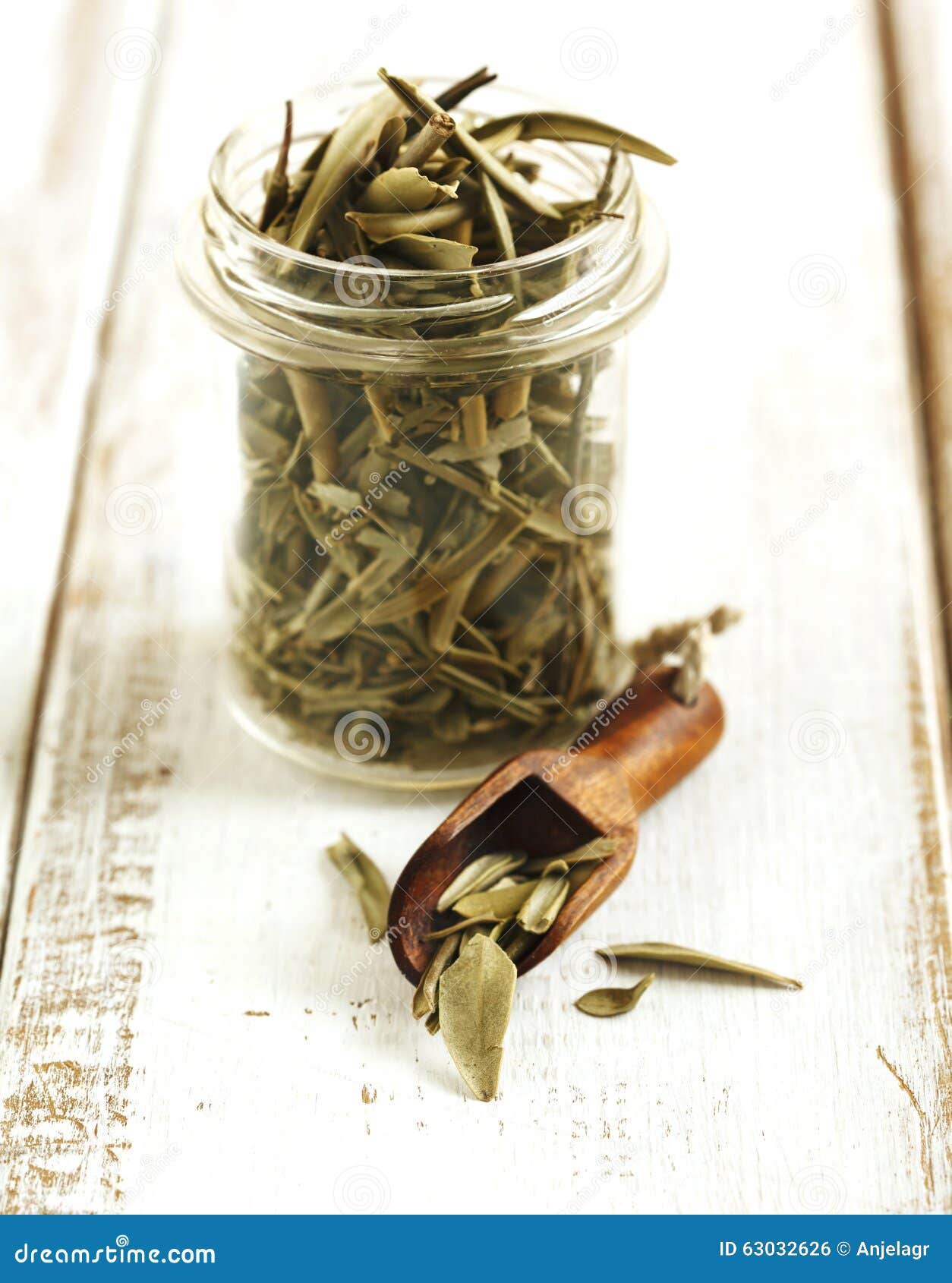Dry olive leaves stock photo. Image of spoon, herbal - 63032626