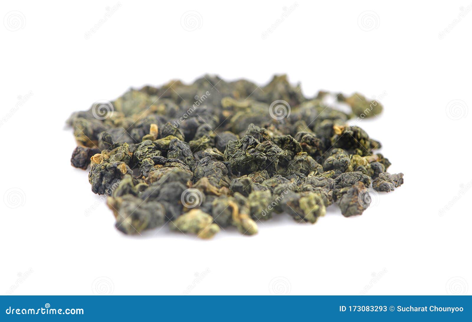 Dry Oolong Tea Leaves Isolated on White Background Stock Image - Image ...