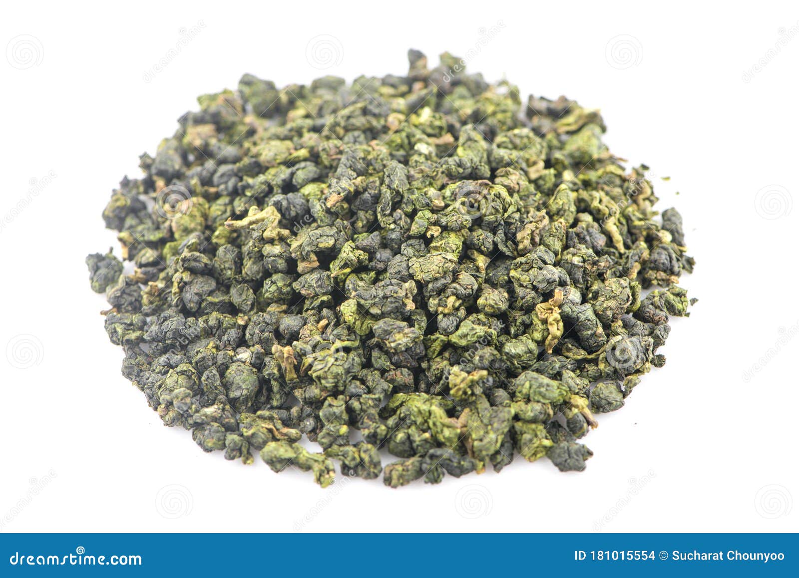 Dry Oolong Tea Leaves an Isolated on White Background Stock Photo ...