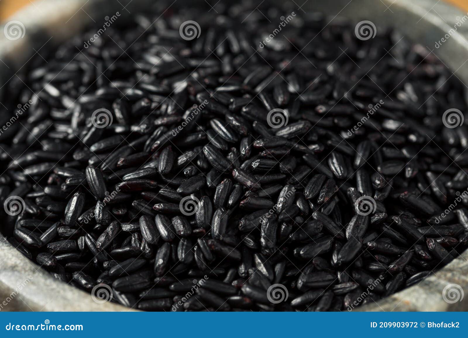 Dry Organic Asian Black Rice Stock Photo - Image of jasmine, ingredient ...