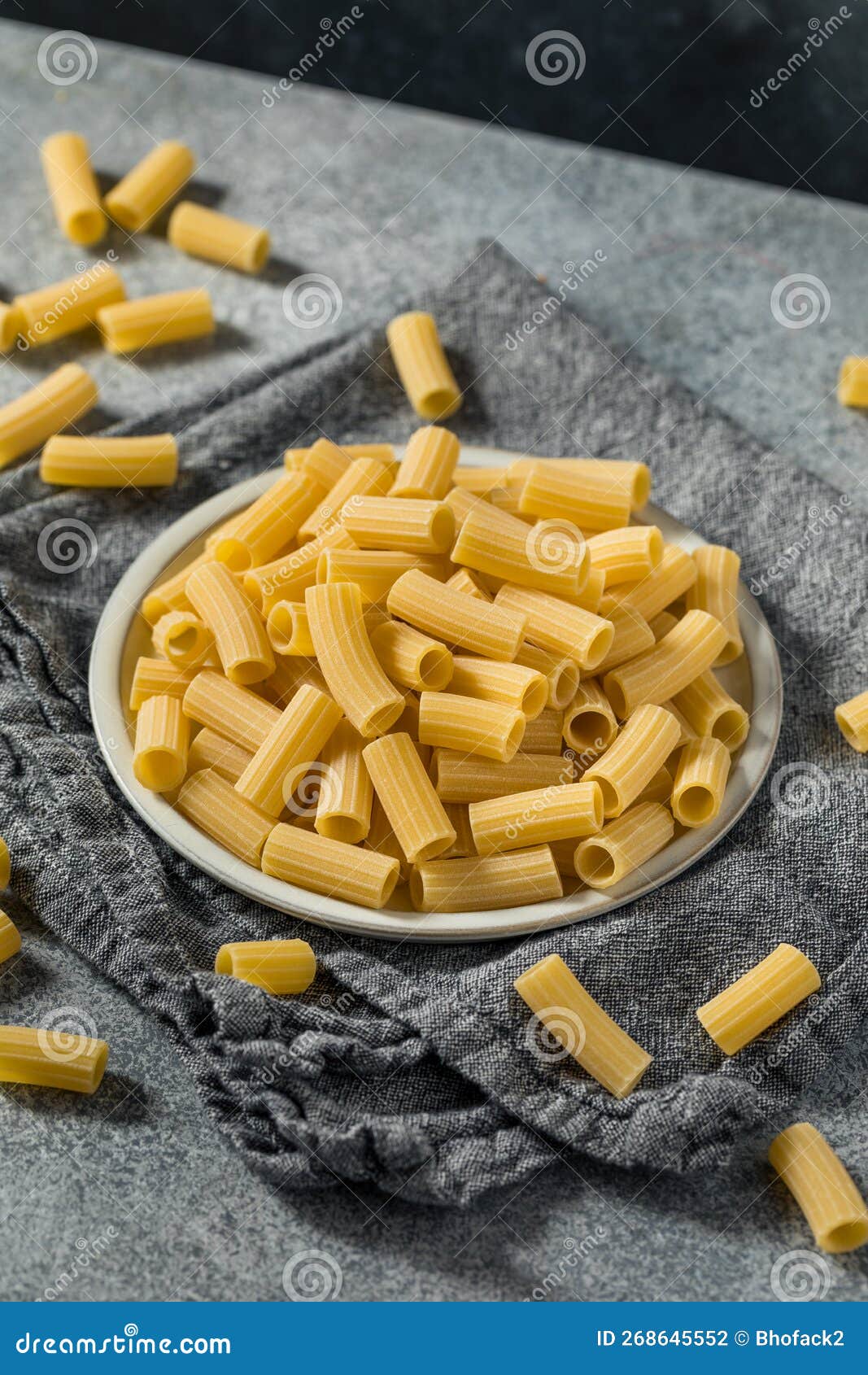 Dry Organic Durum Maccheroni Pasta Stock Photo - Image of mediterranean ...