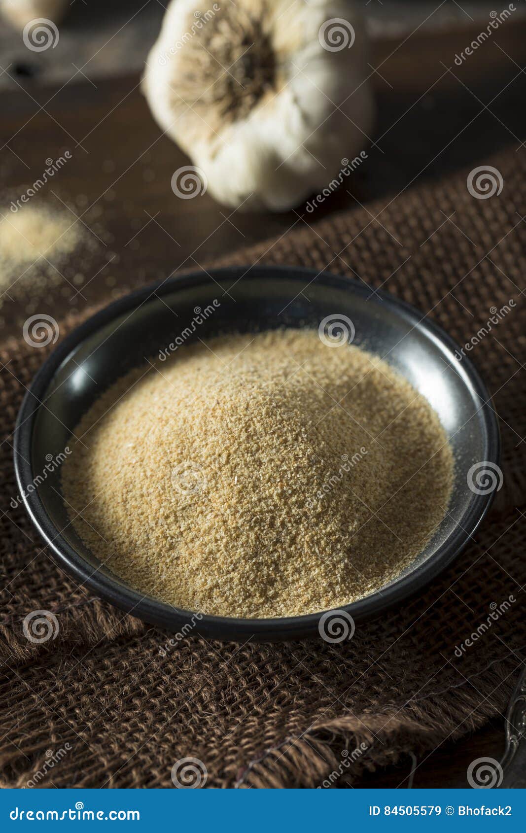 Dry Organic Ground Garlic Spice Stock Image - Image of flavor, closeup ...