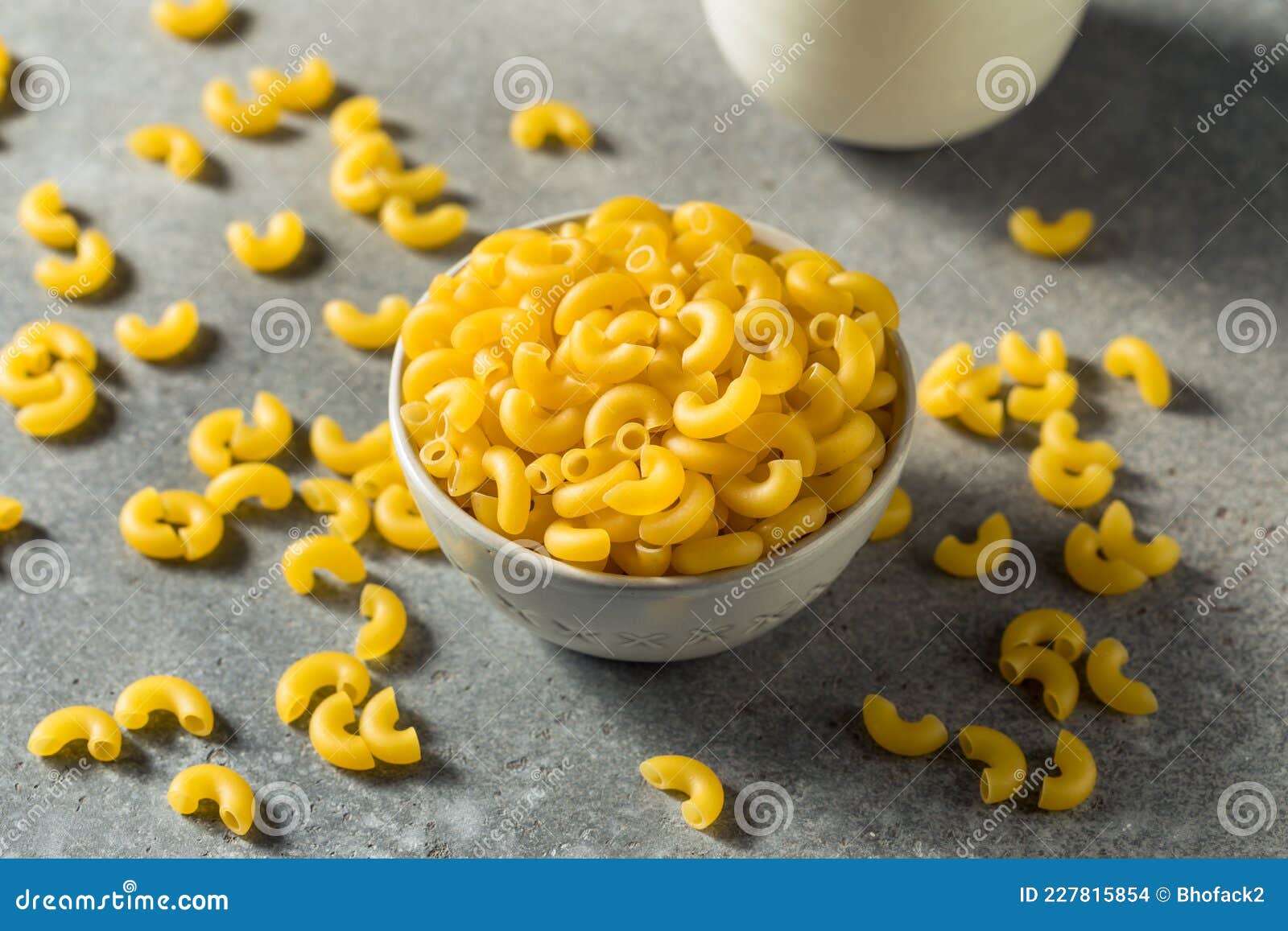 Dry Organic Macaroni Pasta stock photo. Image of recipe - 227815854