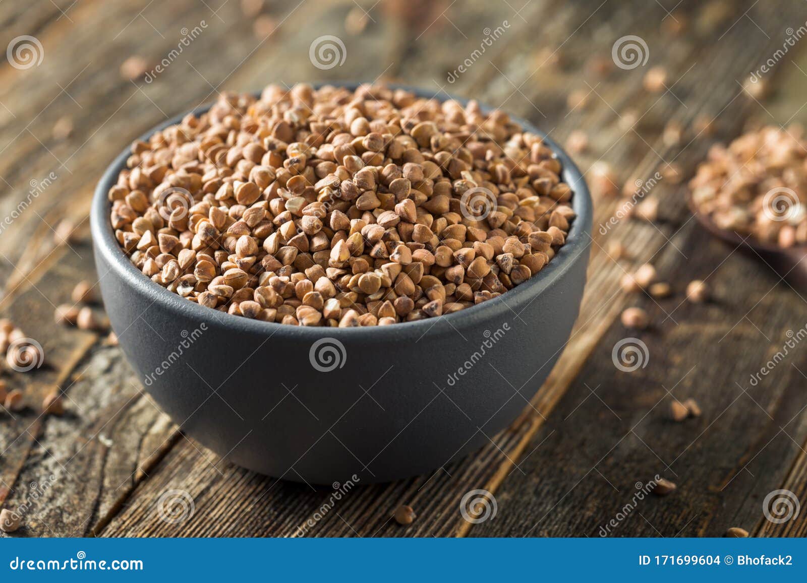 Dry Organic Roasted Buckwheat Stock Photo - Image of nutritious ...