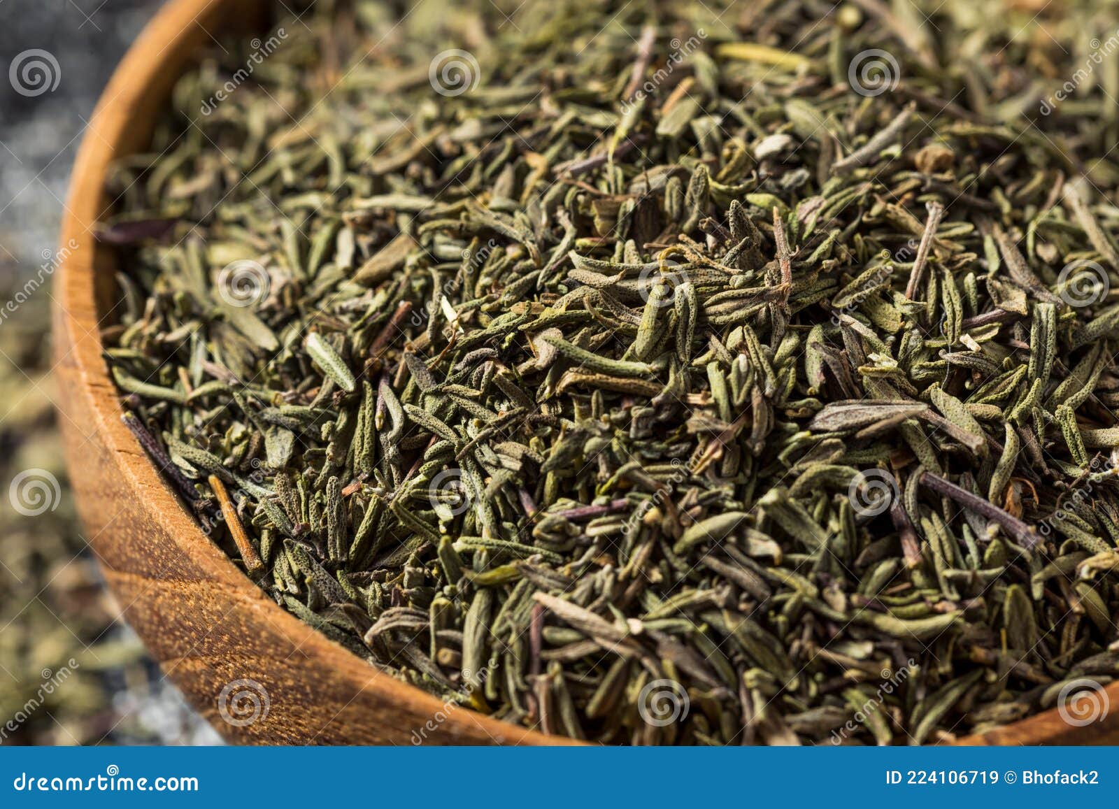 Dry Organic Thyme Spice stock image. Image of heap, flavor - 224106719