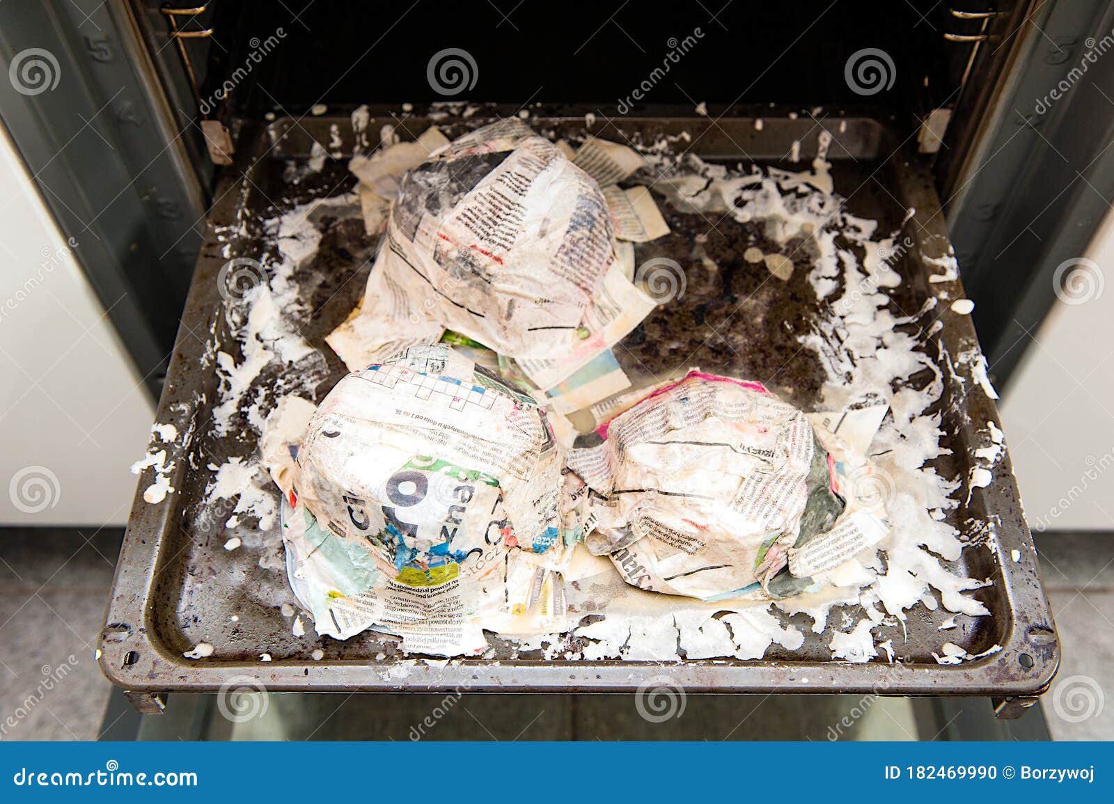 Dry paper mache molds stock photo. Image of craft, making - 182469990