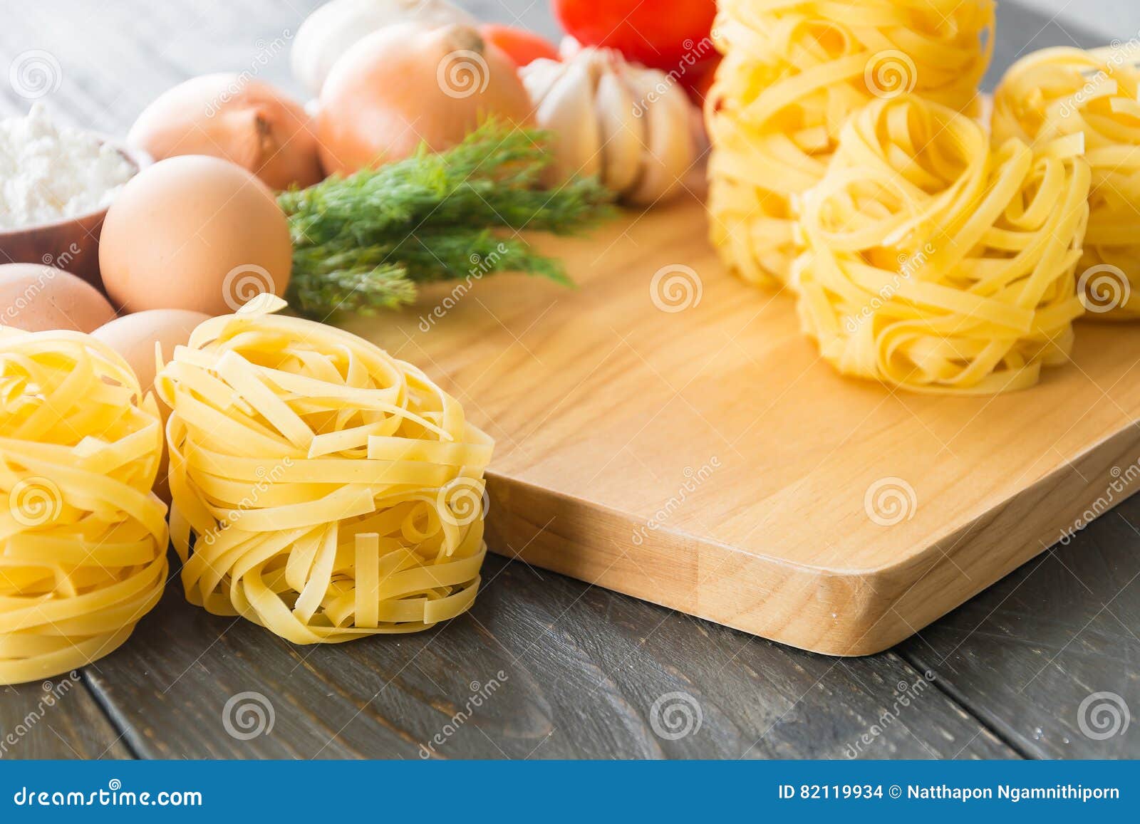Dry pasta spaghetti stock photo. Image of spices, cuisine - 82119934