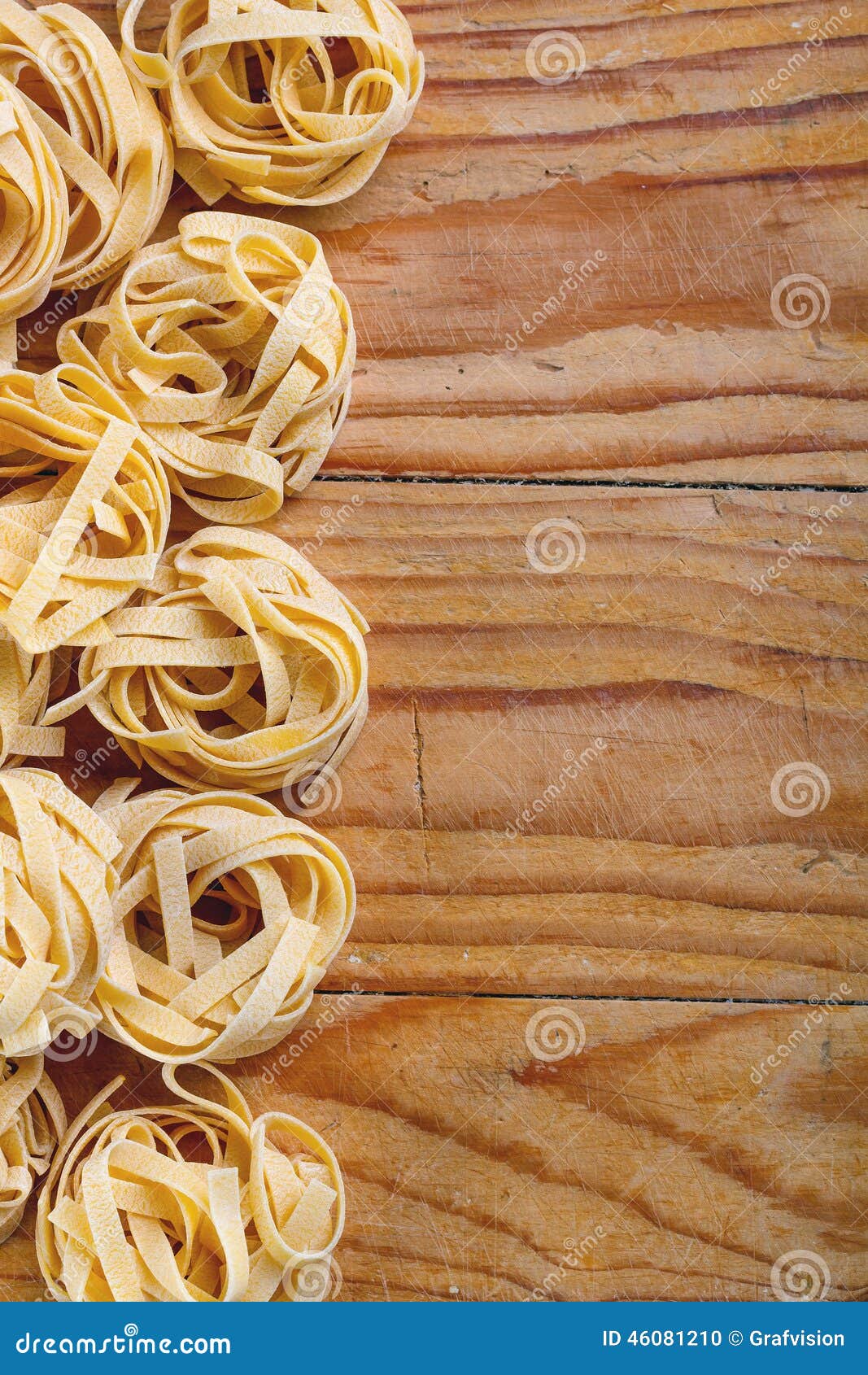 Dry pasta tagliatelle stock photo. Image of space, copy - 46081210