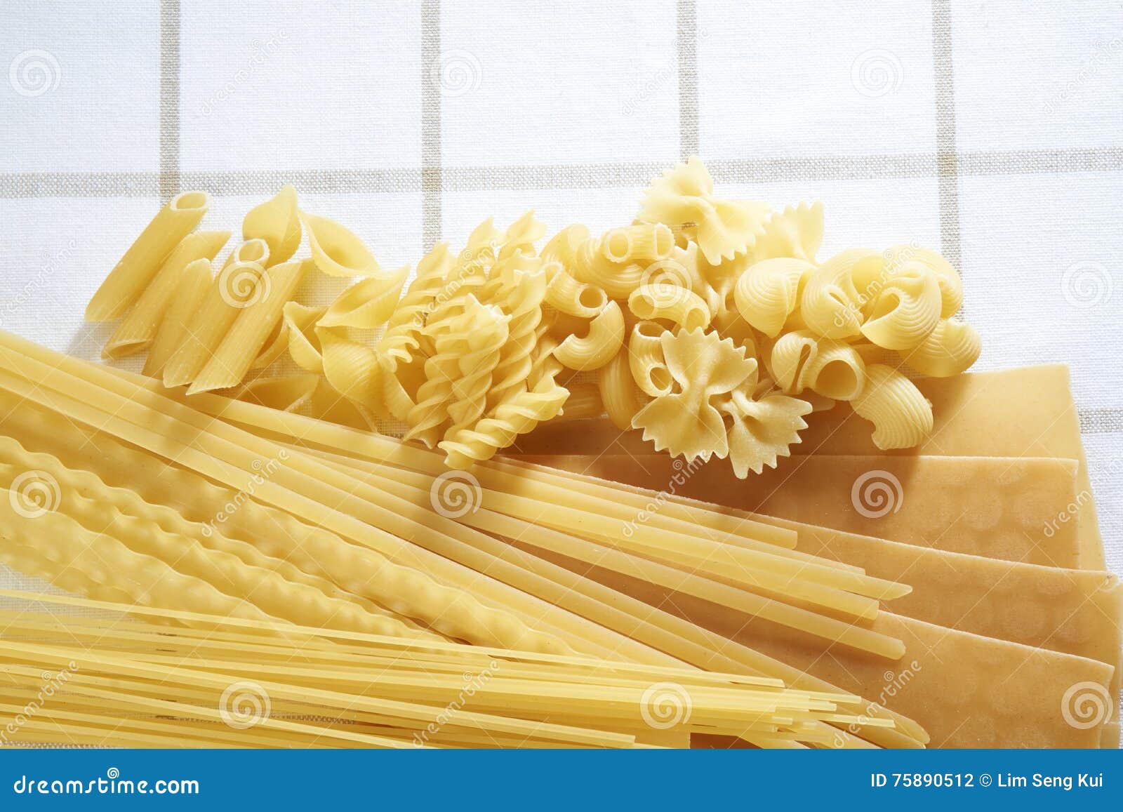 Dry pasta stock photo. Image of group, assorted, italian - 75890512