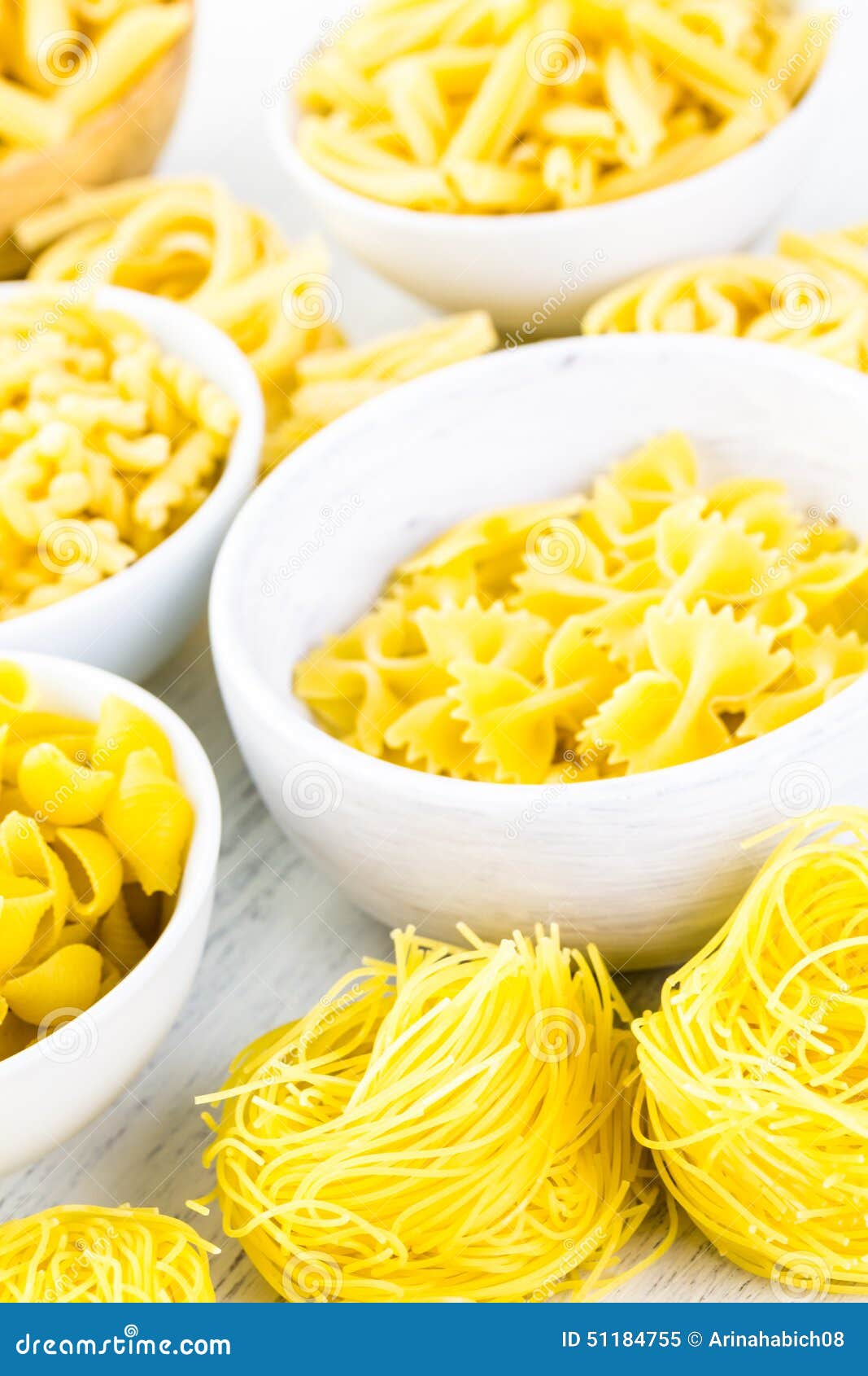 Dry pasta stock image. Image of farfalle, angel, large - 51184755