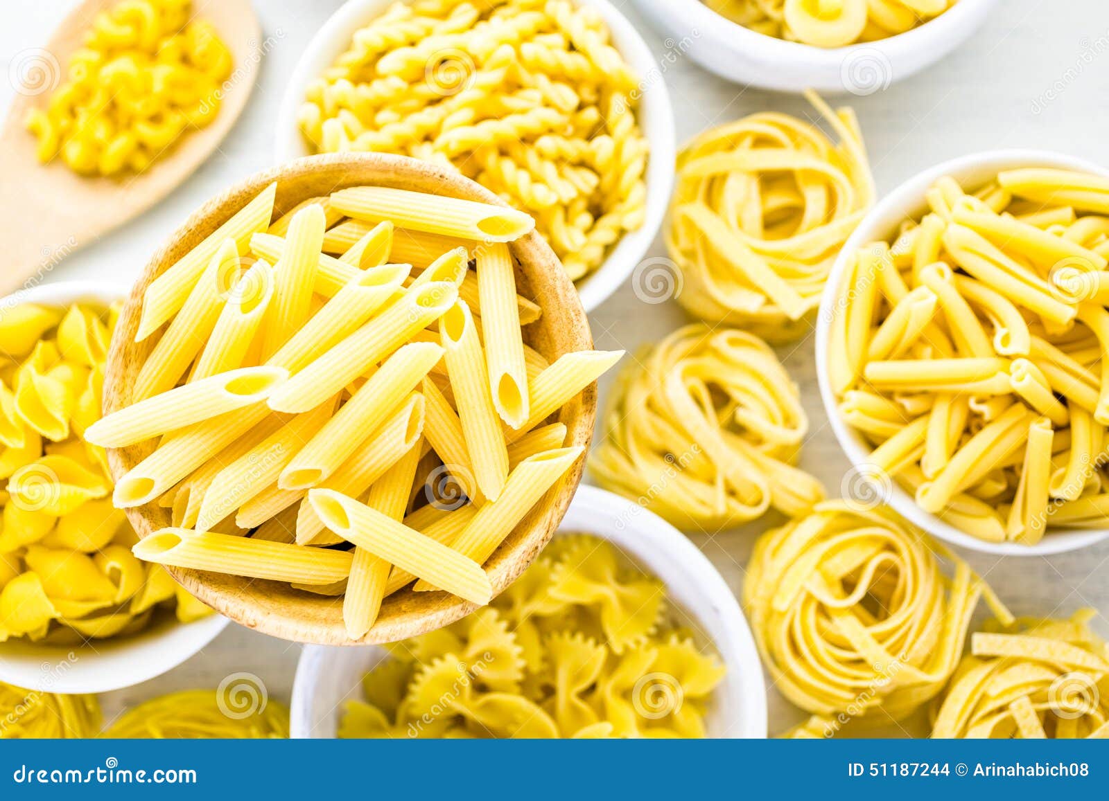 Dry pasta stock photo. Image of large, pasta, rings, bowl - 51187244