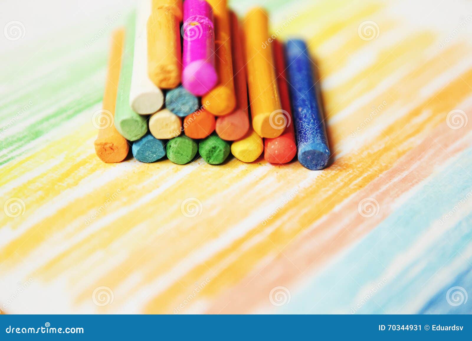 Dry pastels closeup. stock image. Image of creativity - 70344931