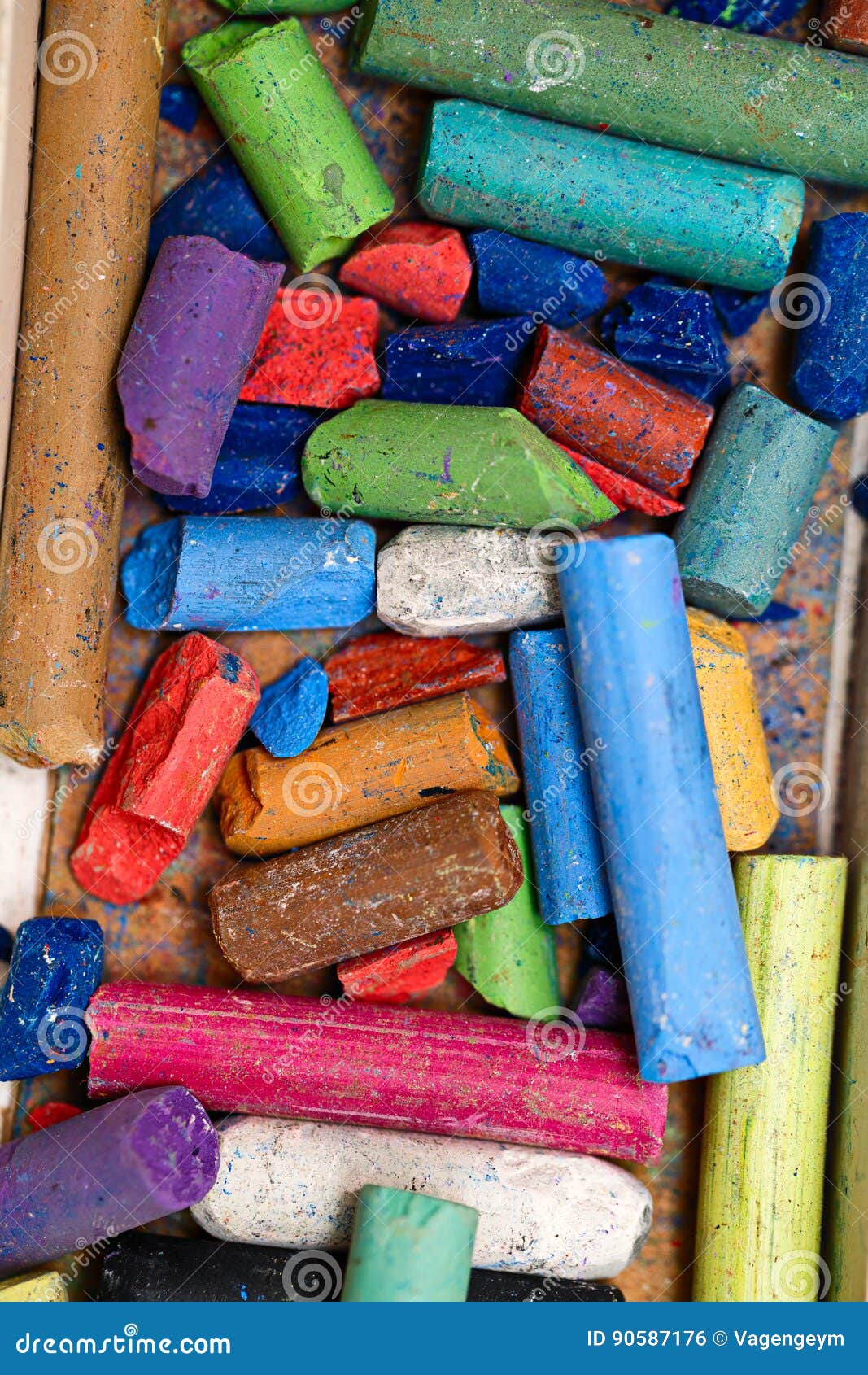 Dry pastels set of crayons stock photo. Image of messy - 90587176