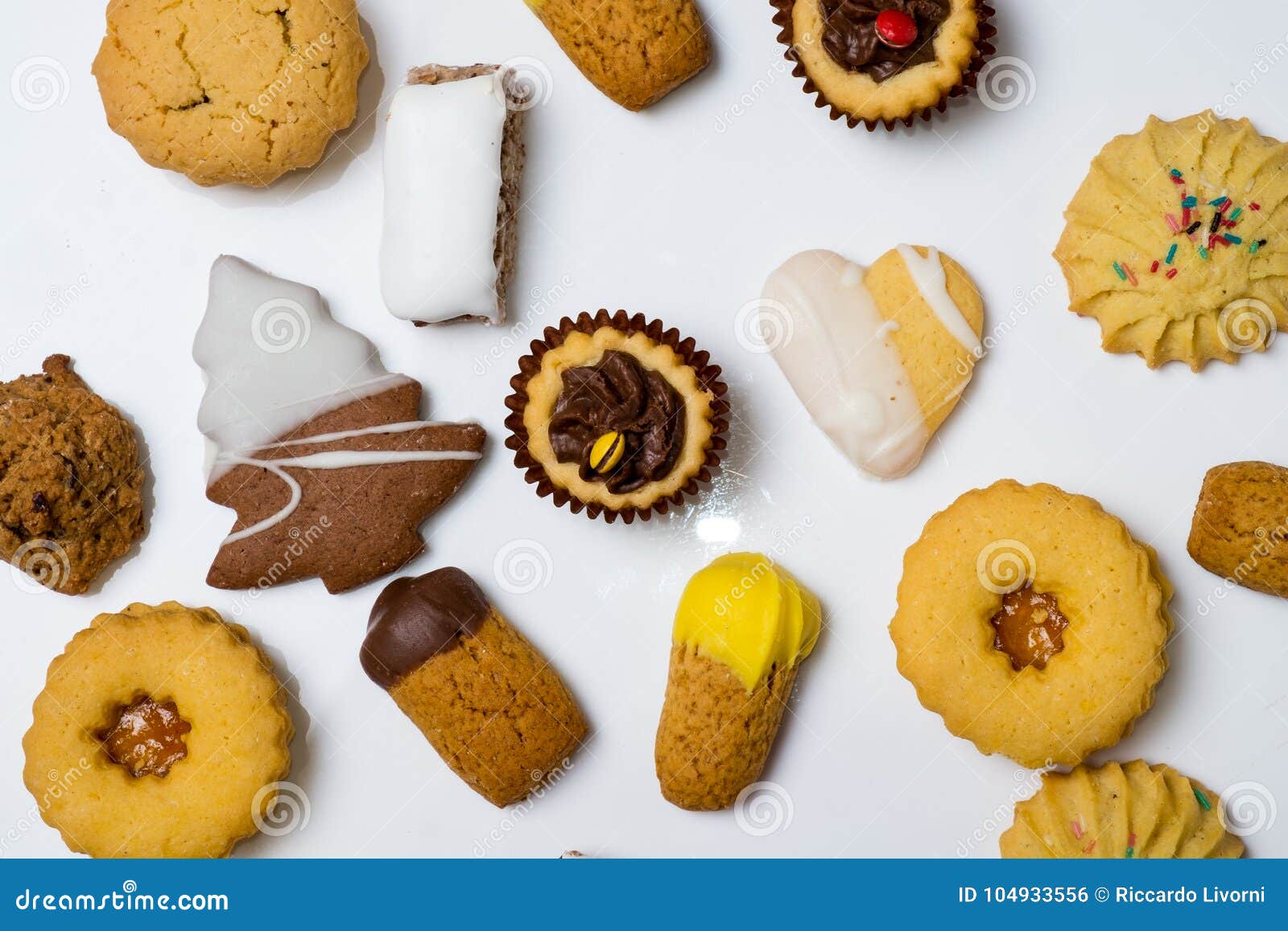 Dry pastry cookies stock photo. Image of collection - 104933556