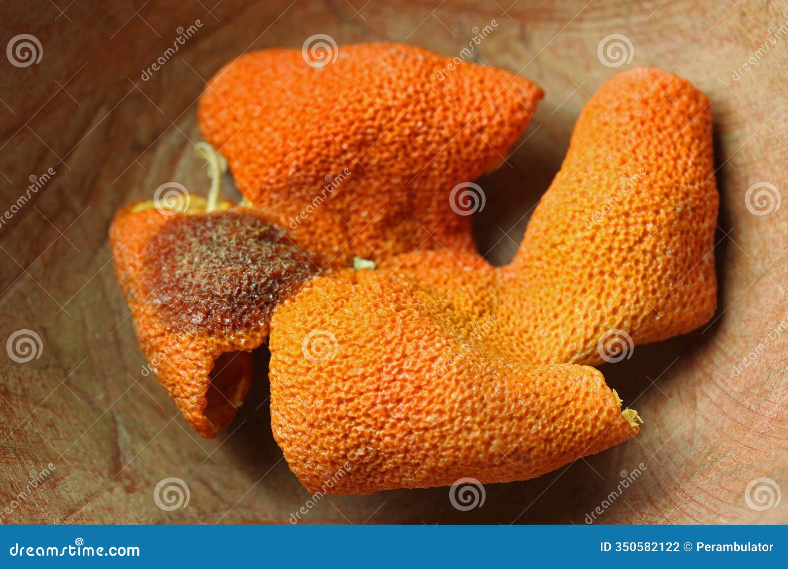 DRY PEEL of a MANDARIN TORN into SECTIONS Stock Photo - Image of peel ...