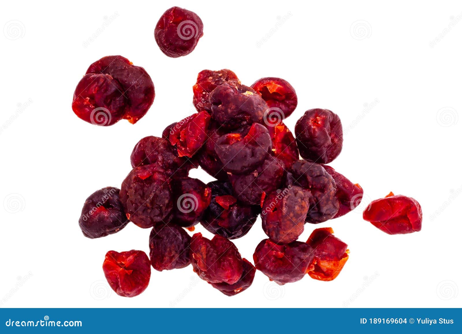 Dry Pitted Cherries Isolated on White Stock Photo - Image of isolated ...